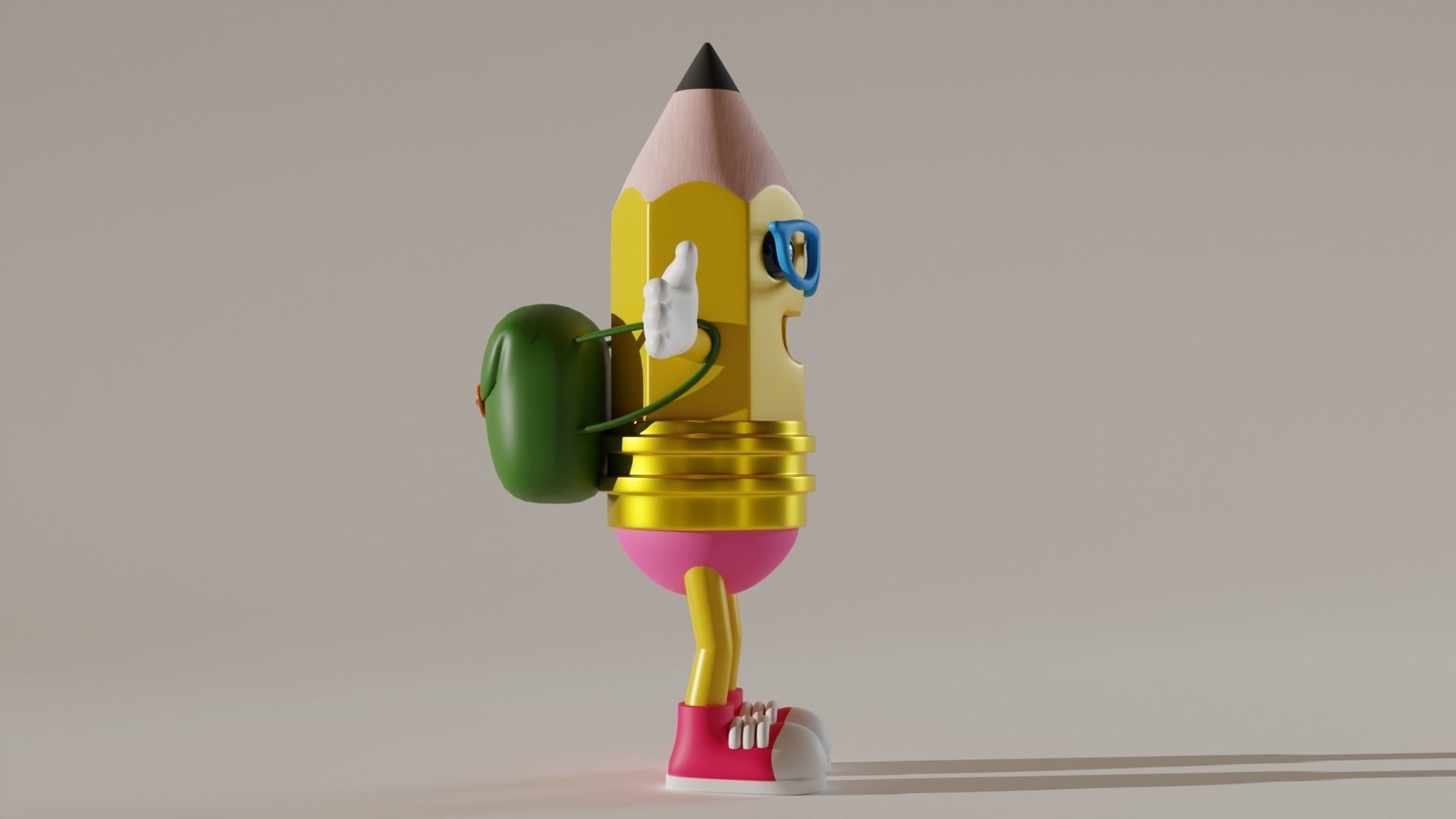 3D model Pencil Character For animation VR / AR / low-poly | CGTrader