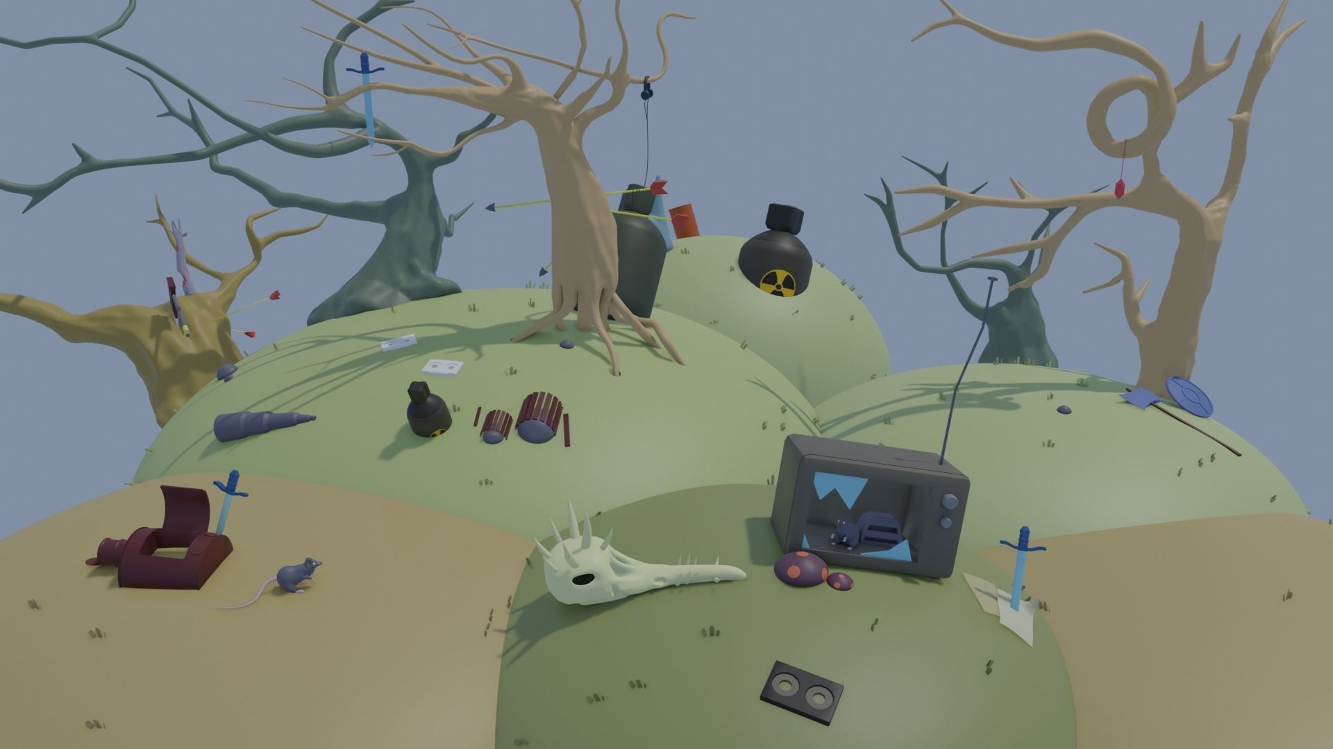 3D model Adventure Time Intro scene VR / AR / low-poly | CGTrader