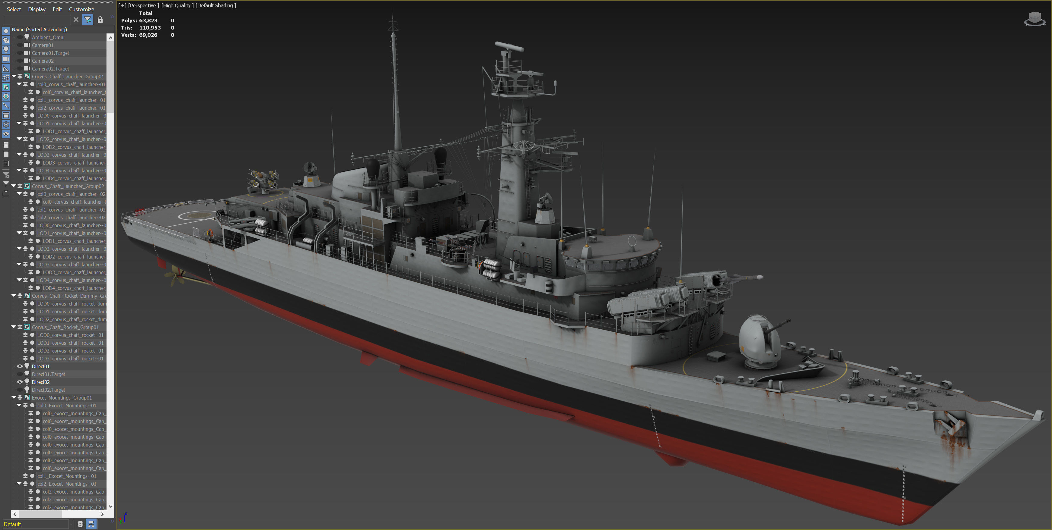 3D model Amazon-Class Type 21 Frigate VR / AR / low-poly | CGTrader