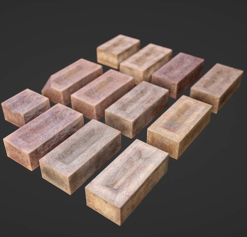 3D model Bricks - Building Materials - Low Poly Game Ready - Next Gen ...