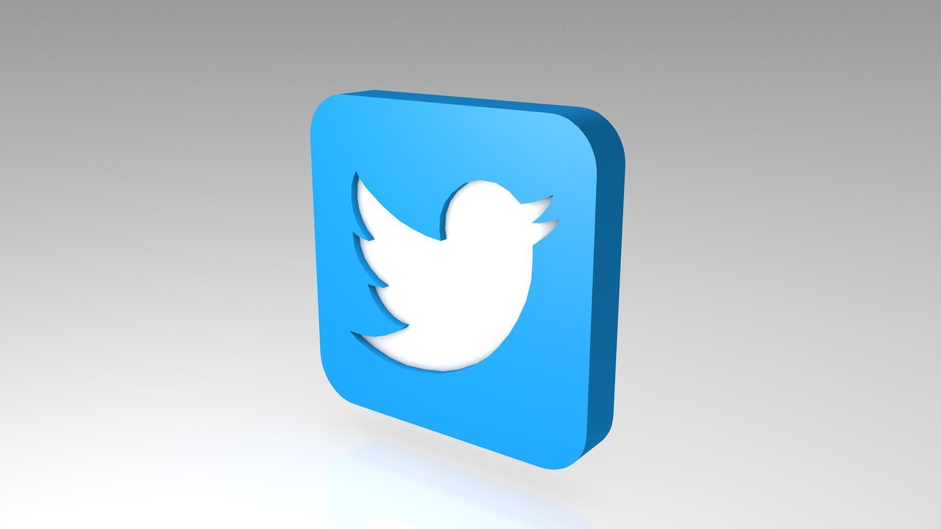 Twitter logo 3D model | CGTrader