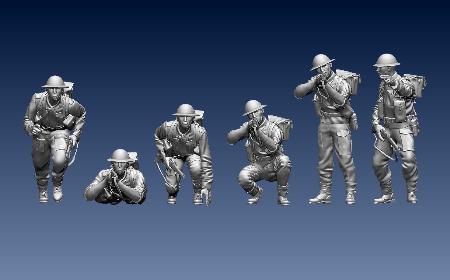 British soldiers ww2 3D model 3D printable | CGTrader
