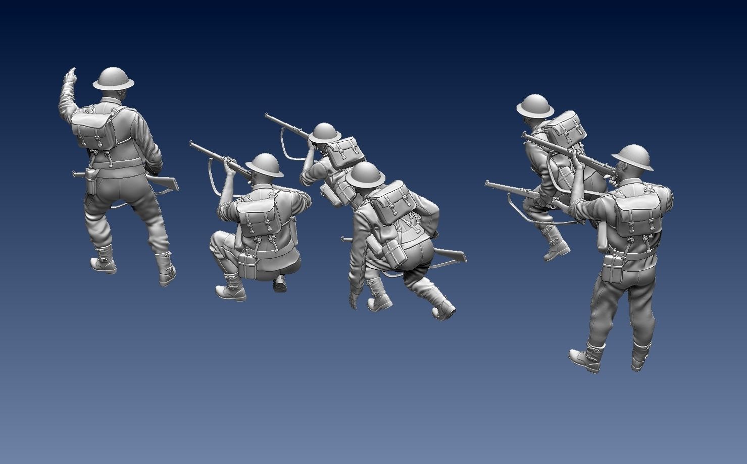 British soldiers ww2 3D model 3D printable | CGTrader