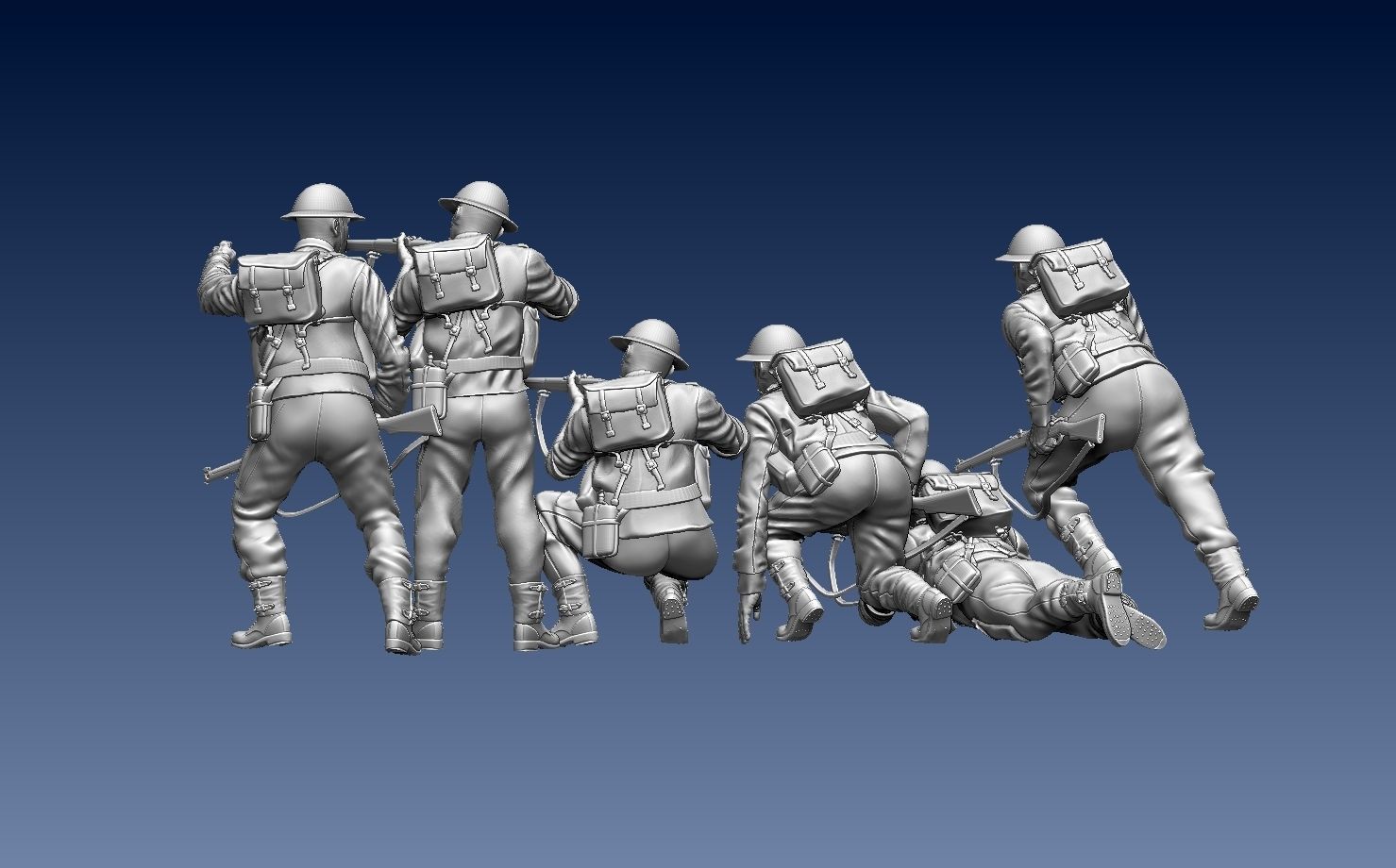 British soldiers ww2 3D model 3D printable | CGTrader