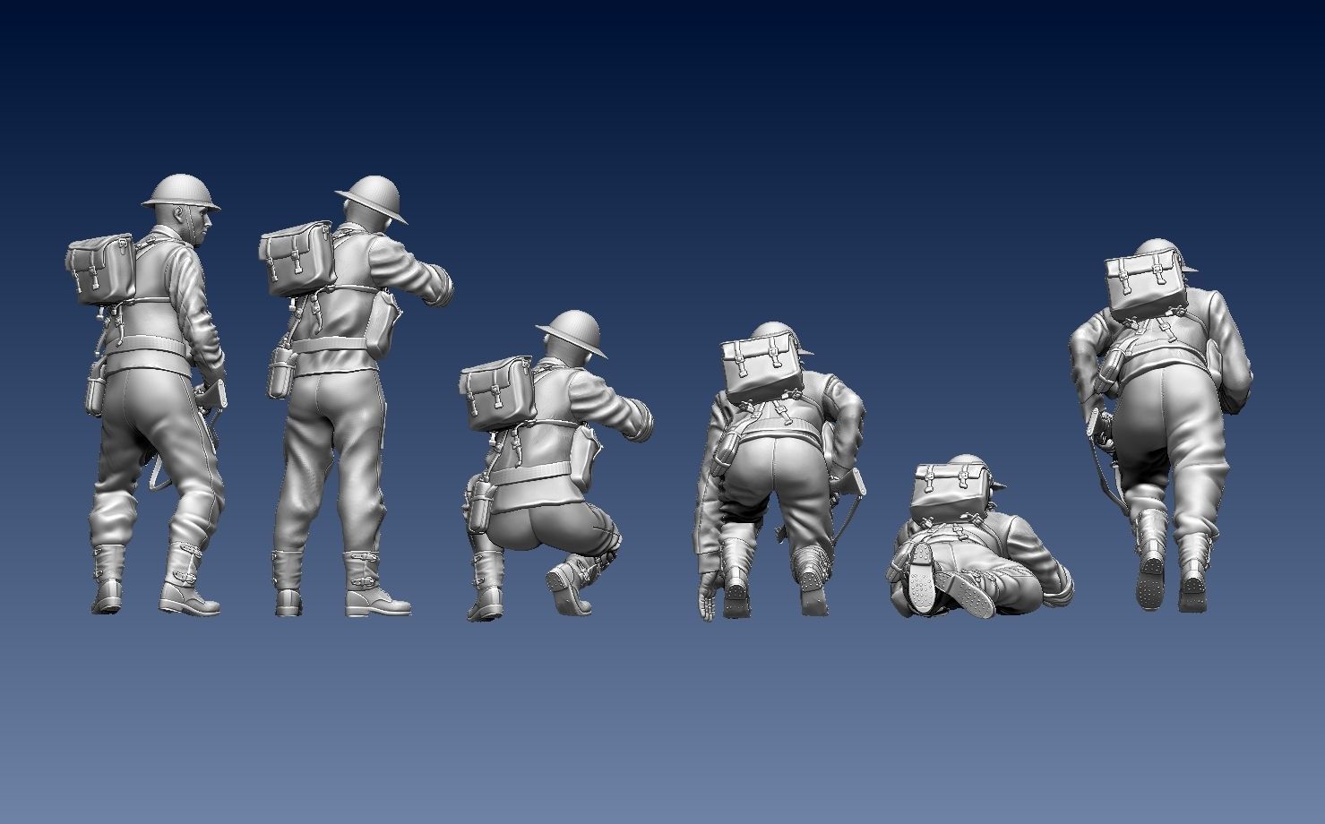 British soldiers ww2 3D model 3D printable | CGTrader