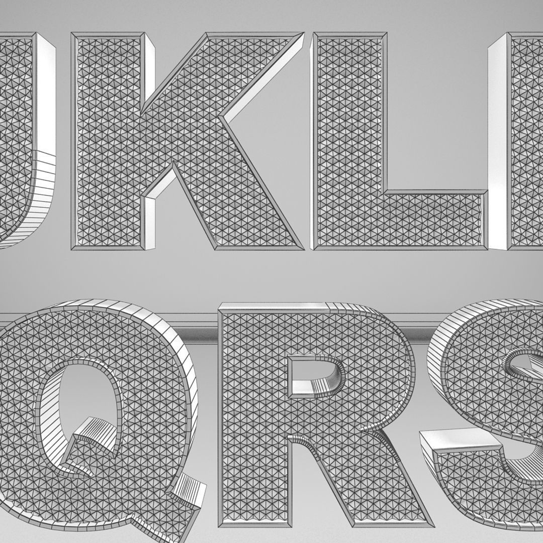 Lit Typography Collection 3D model | CGTrader