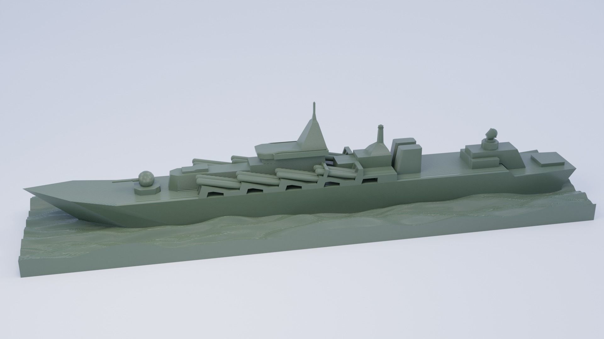 Navy Cruiser Moskva Slava 3D model 3D printable | CGTrader