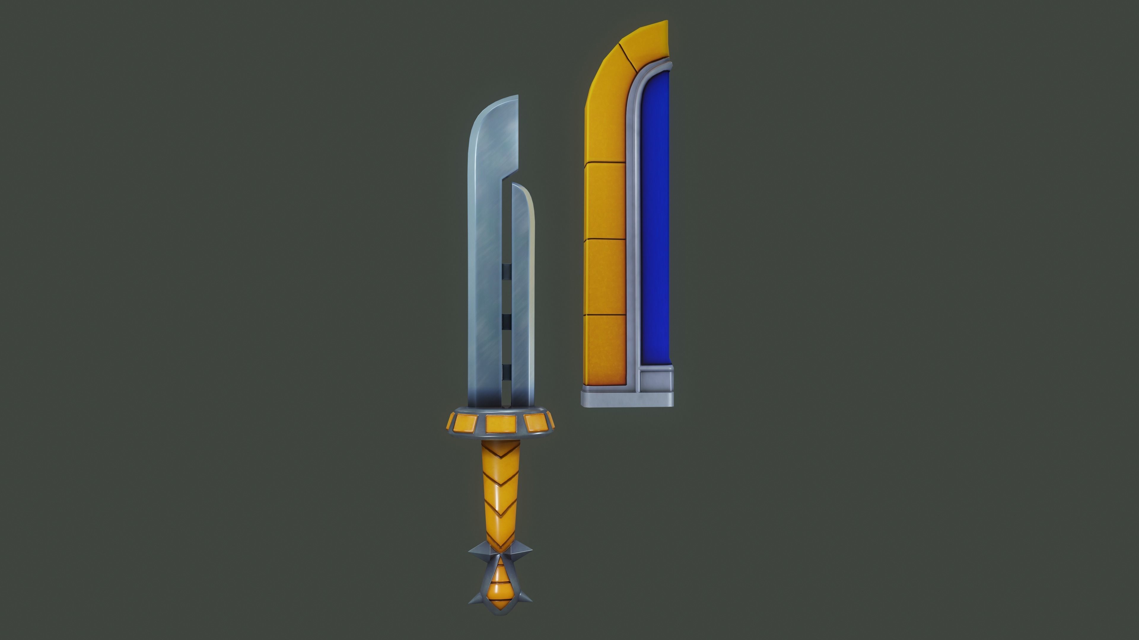 Stylized Majoras Razor Sword 3D model 3D printable | CGTrader