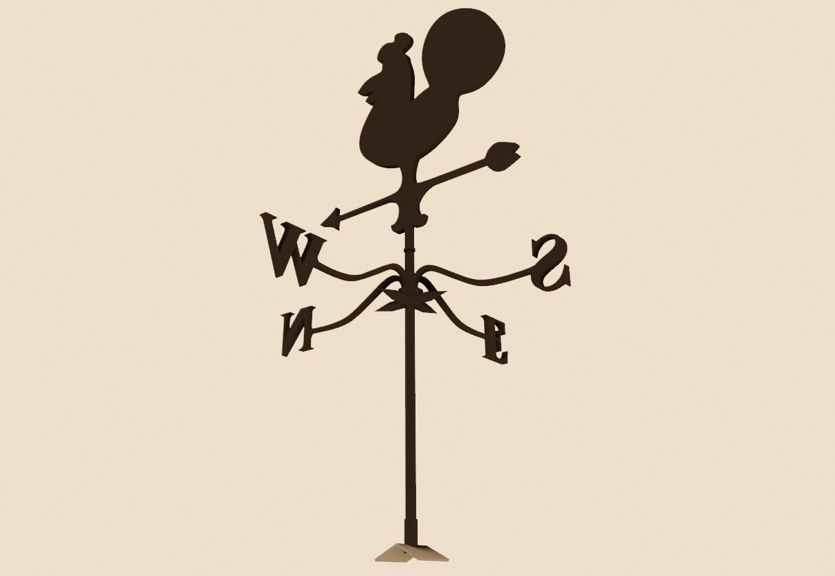 Cartoon Weathervane Rooster 3D model | CGTrader
