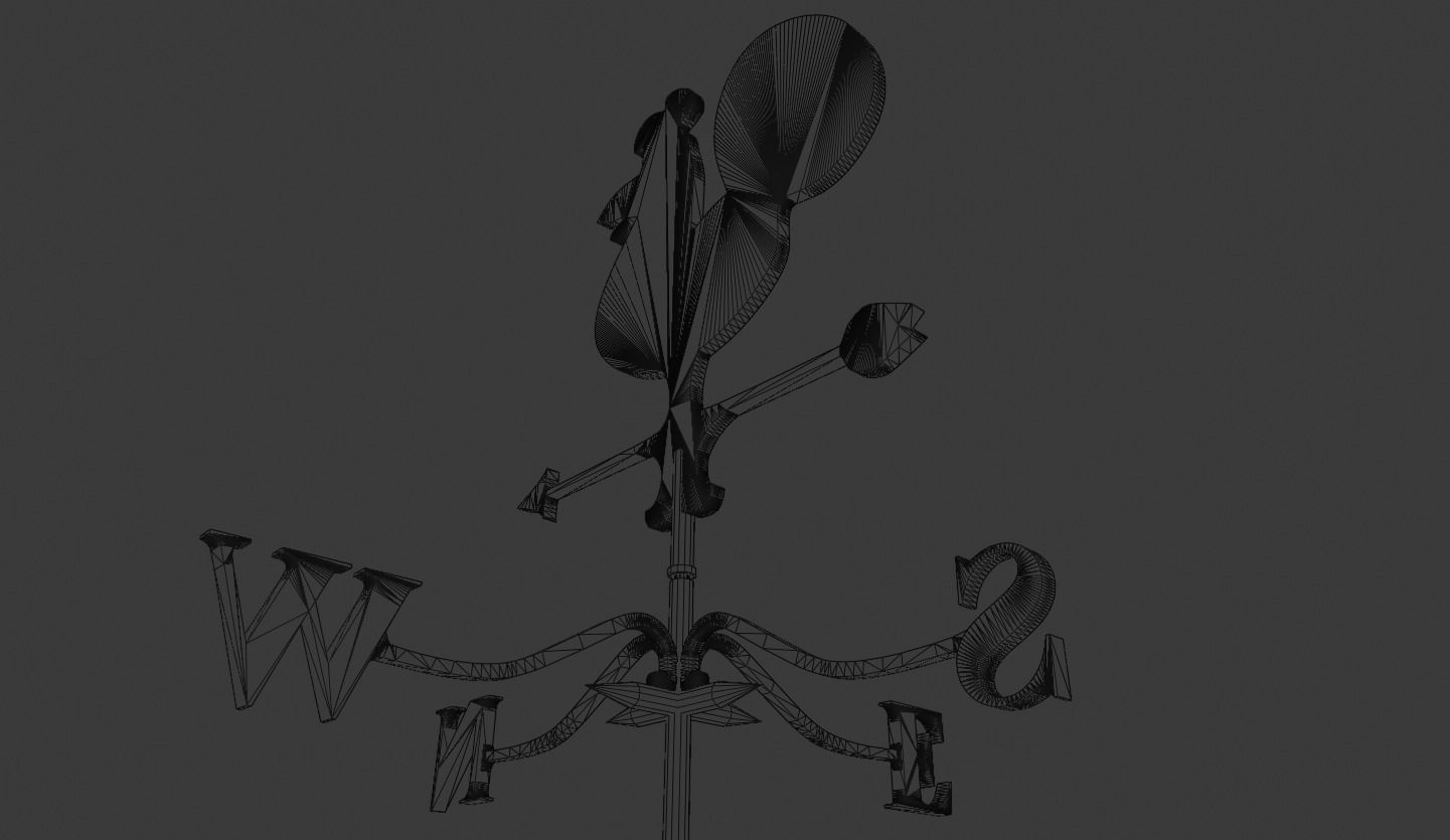 Cartoon Weathervane Rooster 3D model | CGTrader