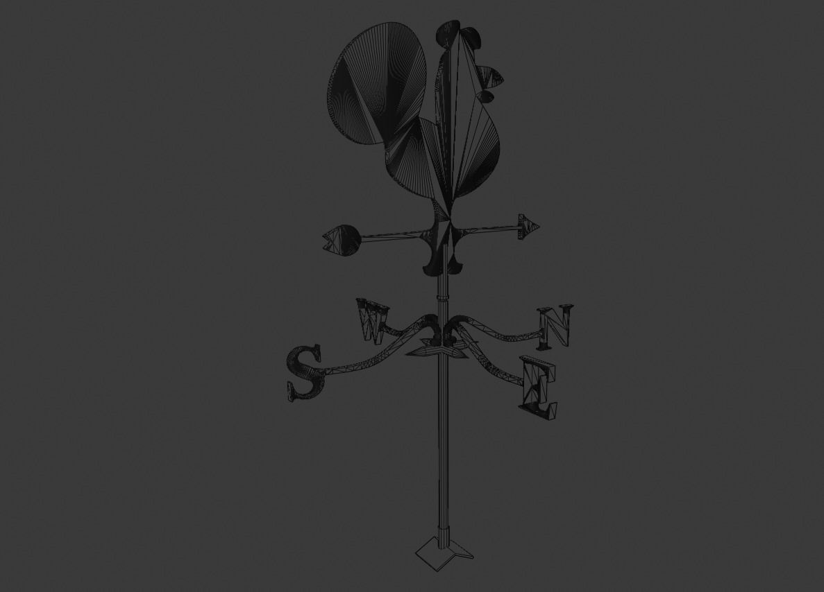 Cartoon Weathervane Rooster 3D model | CGTrader