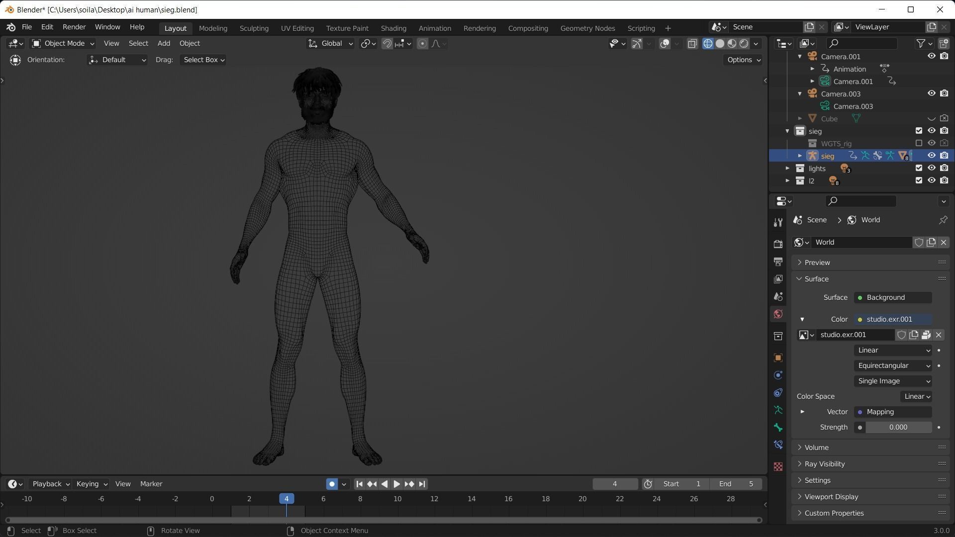 Sieg - viking Rigged Blender Character 3D model rigged | CGTrader