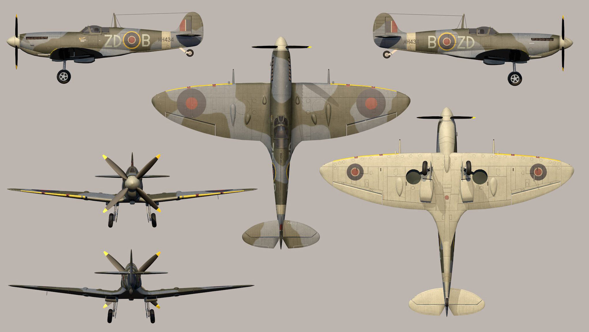 Supermarine Spitfire Mk-9 3D model | CGTrader