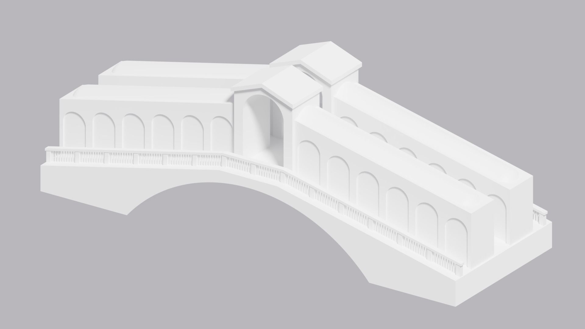 Cartoon Venice Rialto Bridge 3D model | CGTrader