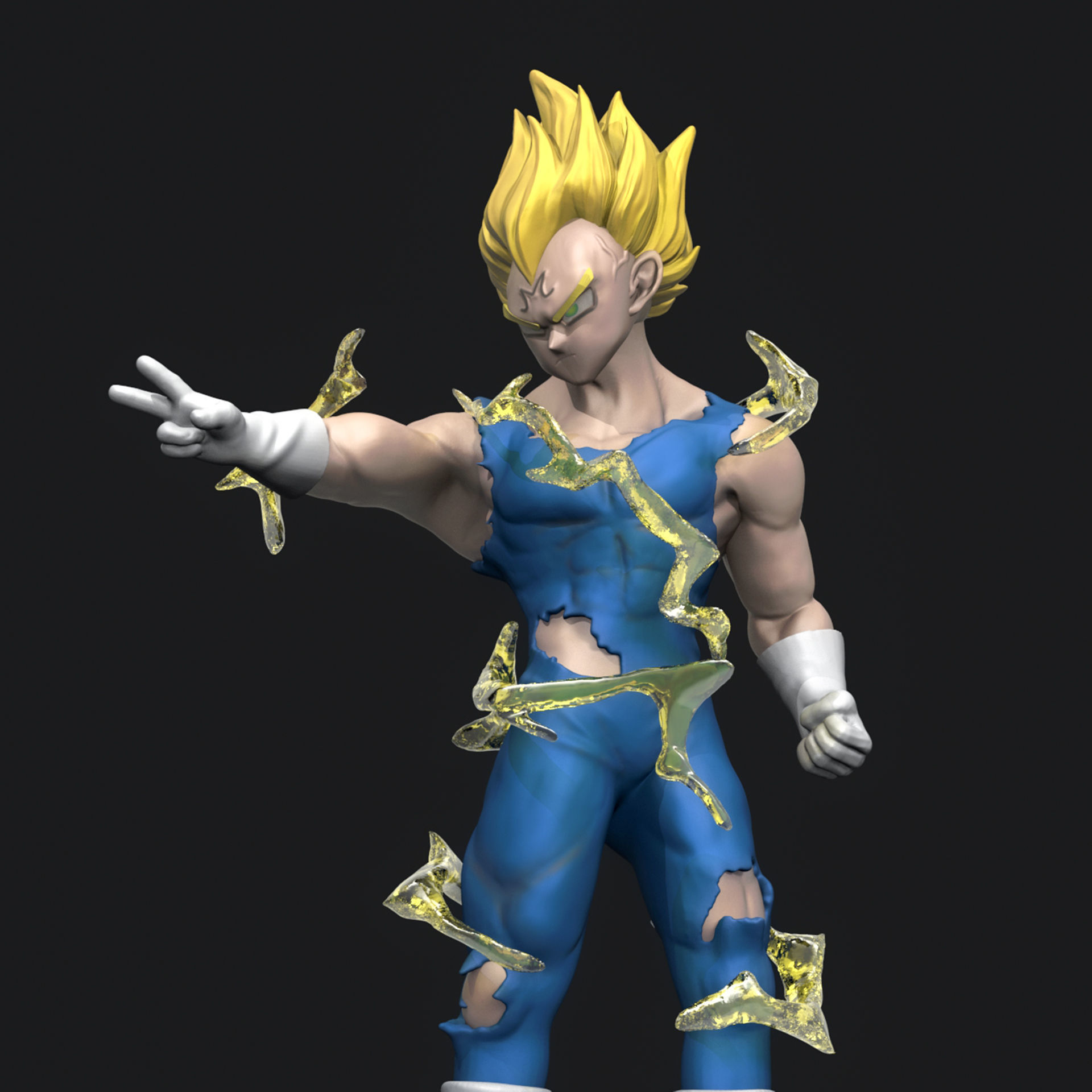 Vegeta Dragon Ball free 3D model 3D printable | CGTrader