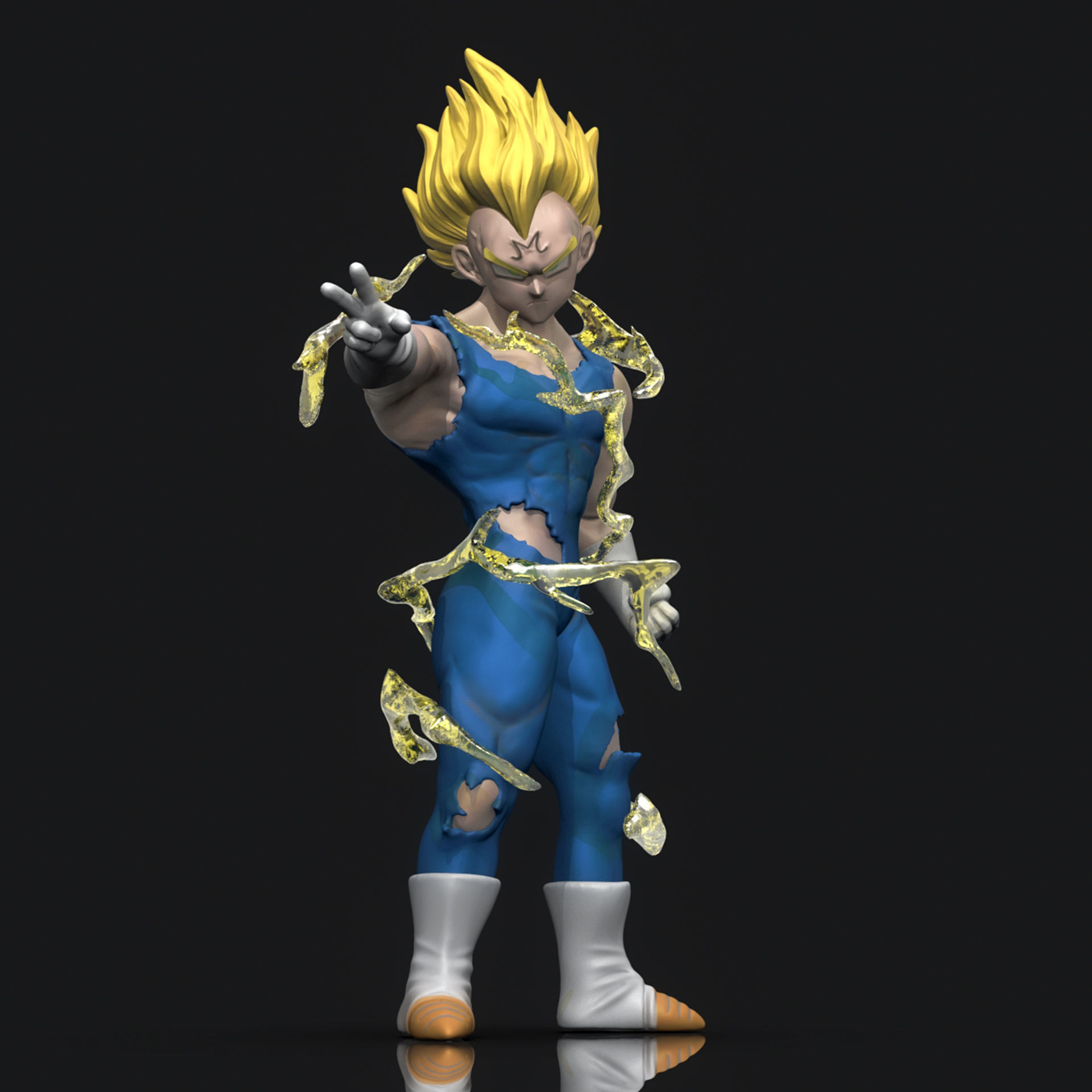 Vegeta Dragon Ball free 3D model 3D printable | CGTrader