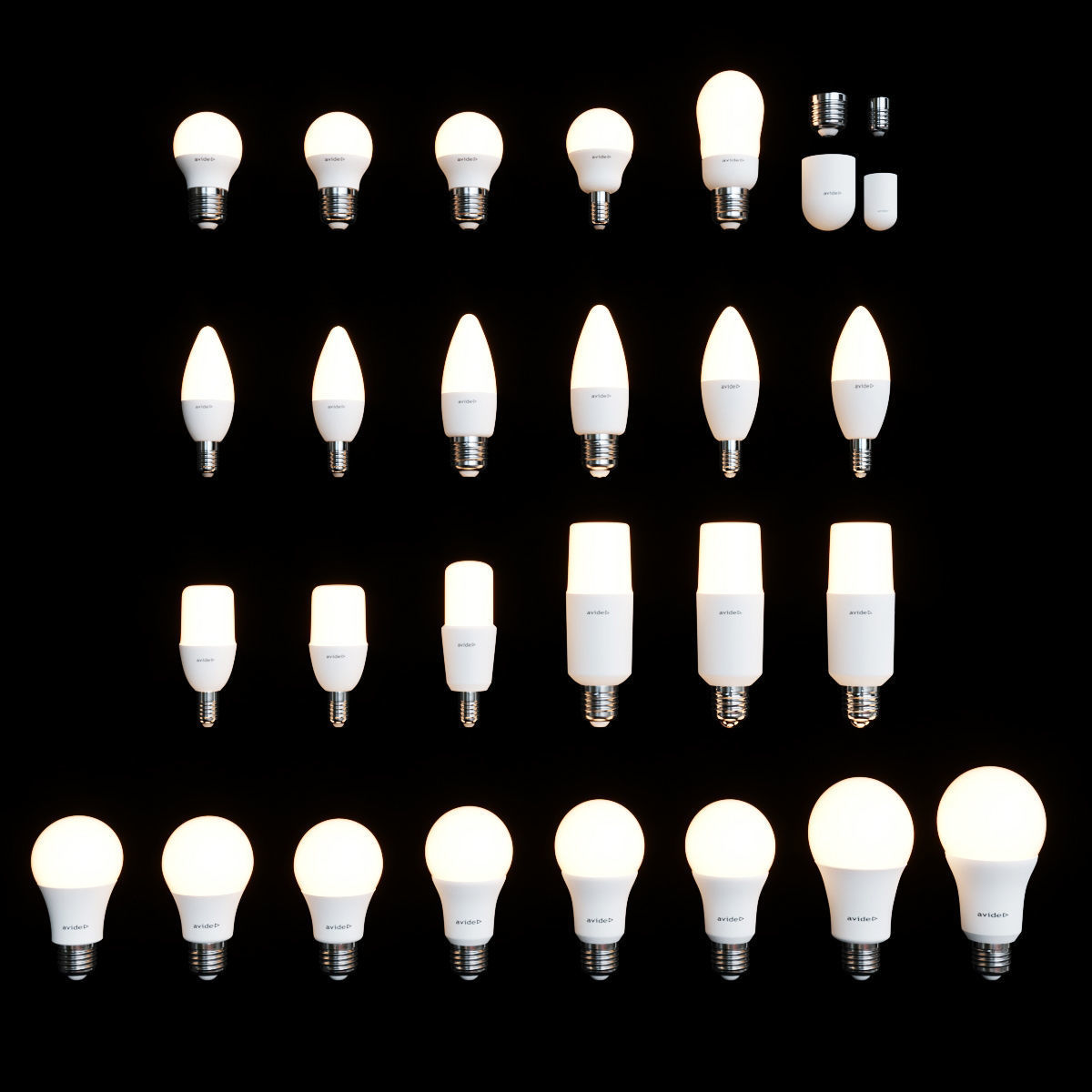 LED Bulb Lamps Set Avid Lighting free 3D model | CGTrader