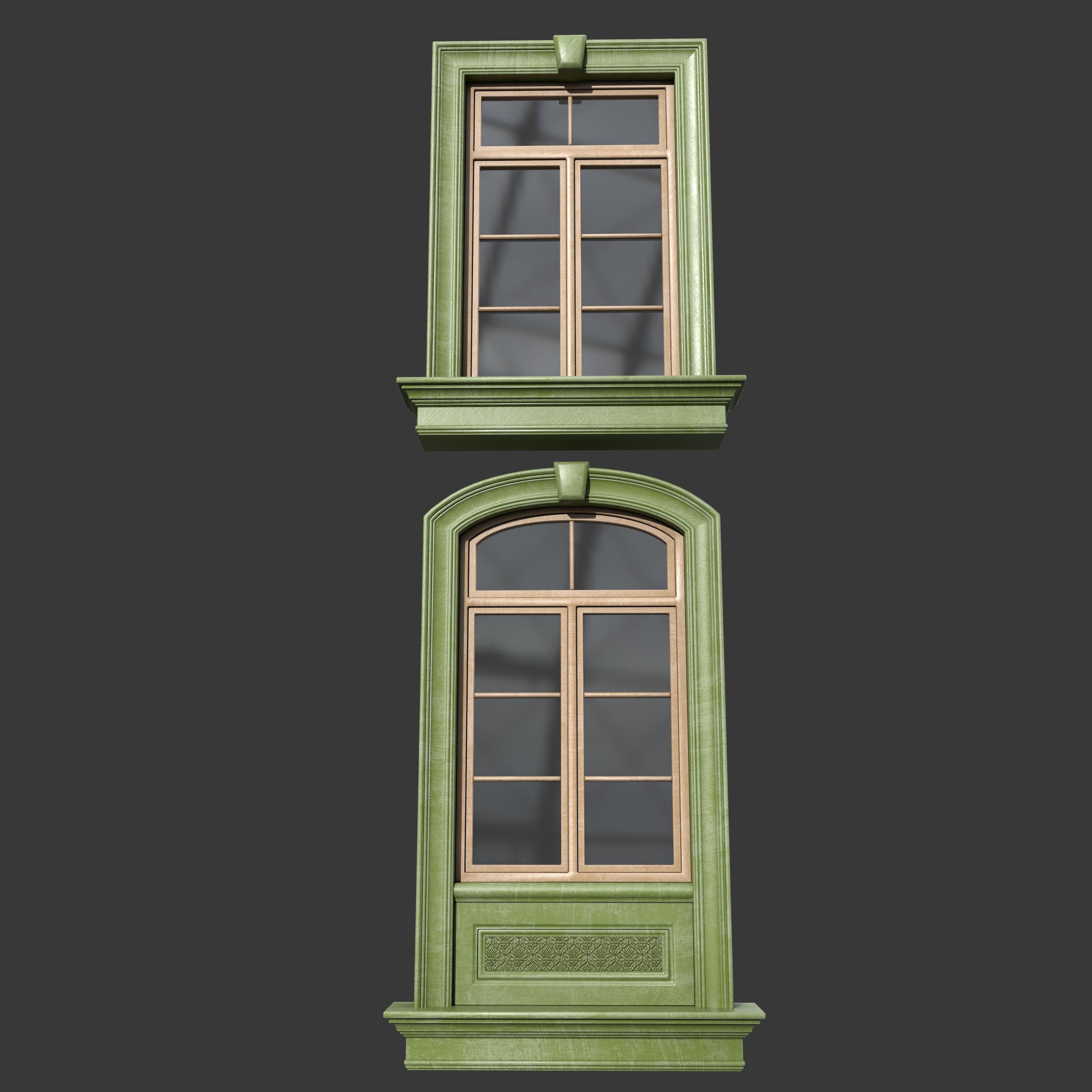 3D model Classic Cartoon style of PBR Modular Windows Collection 1 VR ...