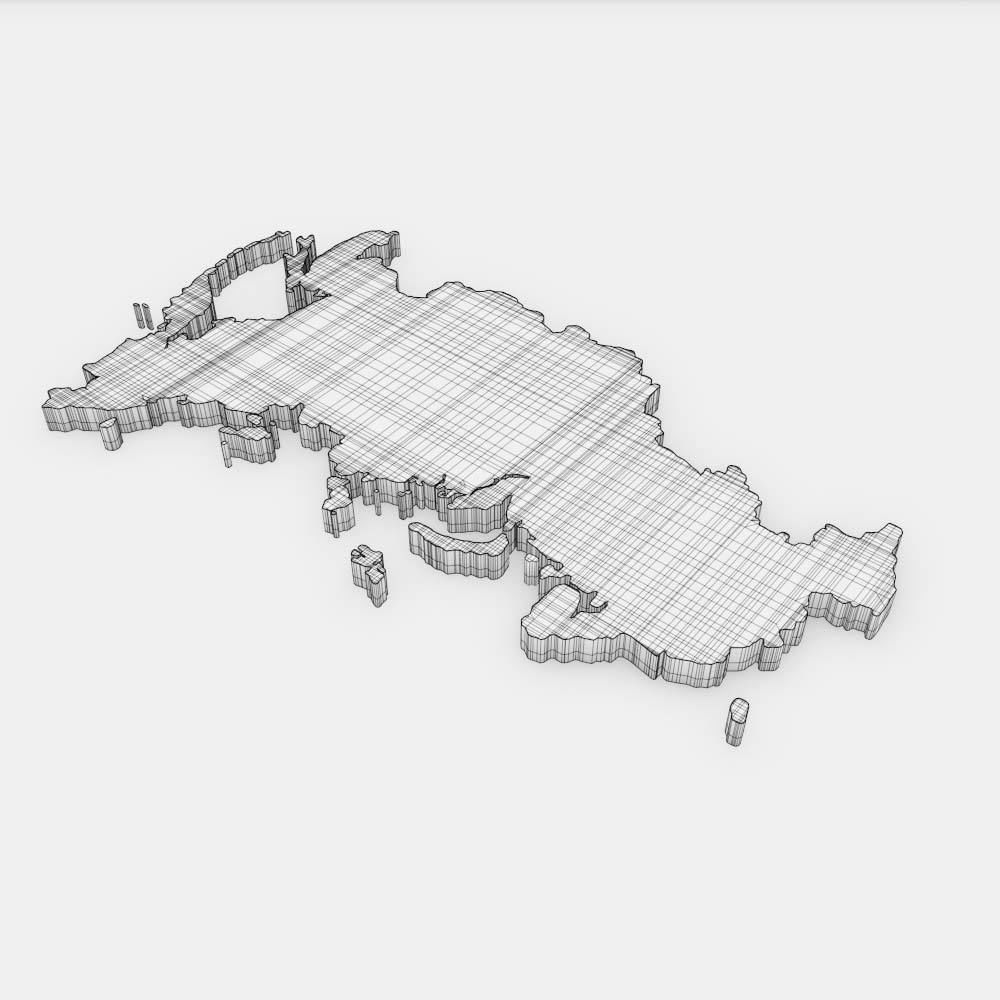 Russia country map 3d model 3D model | CGTrader