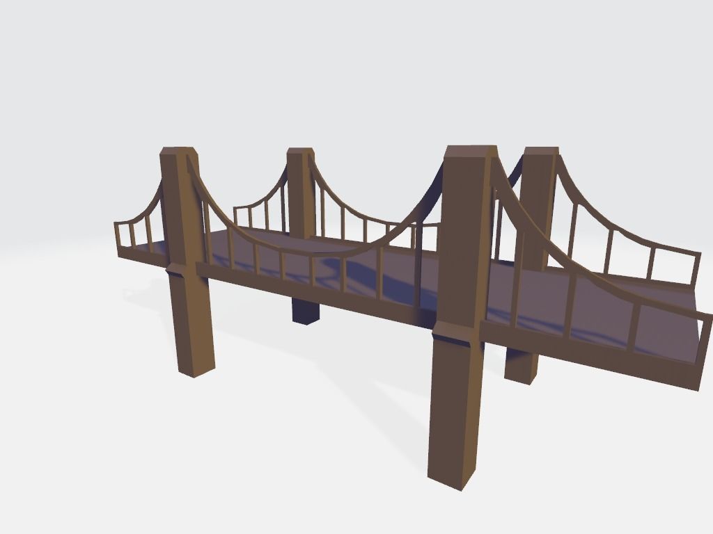 3D model Small Bridges Modular Set for 3d Art VR / AR / low-poly | CGTrader