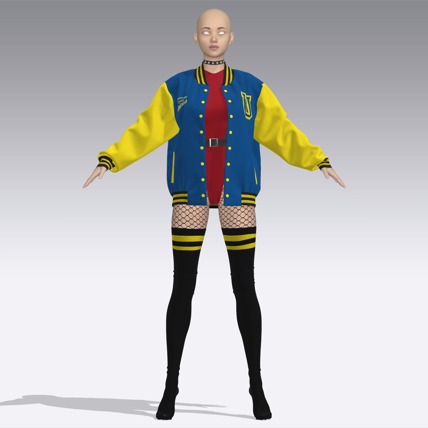 Bomber Jacket outfit 3D model | CGTrader