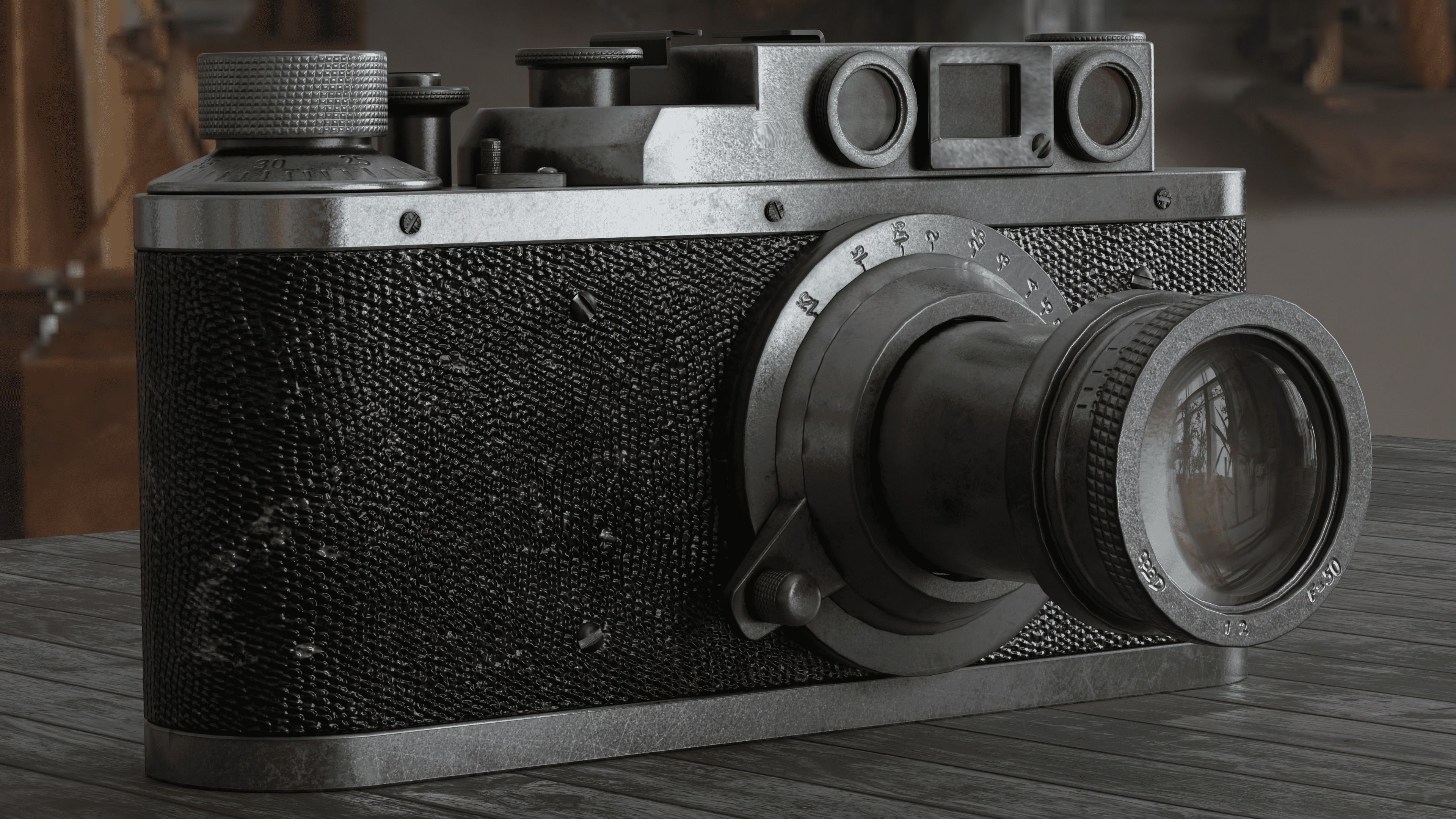 Retro camera FED 4K 3D model | CGTrader