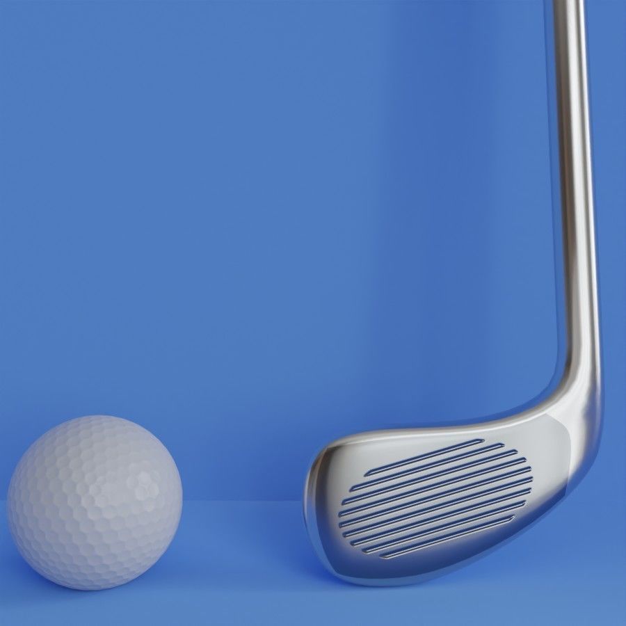 Golf Club and Golf ball 3d model free 3D model | CGTrader