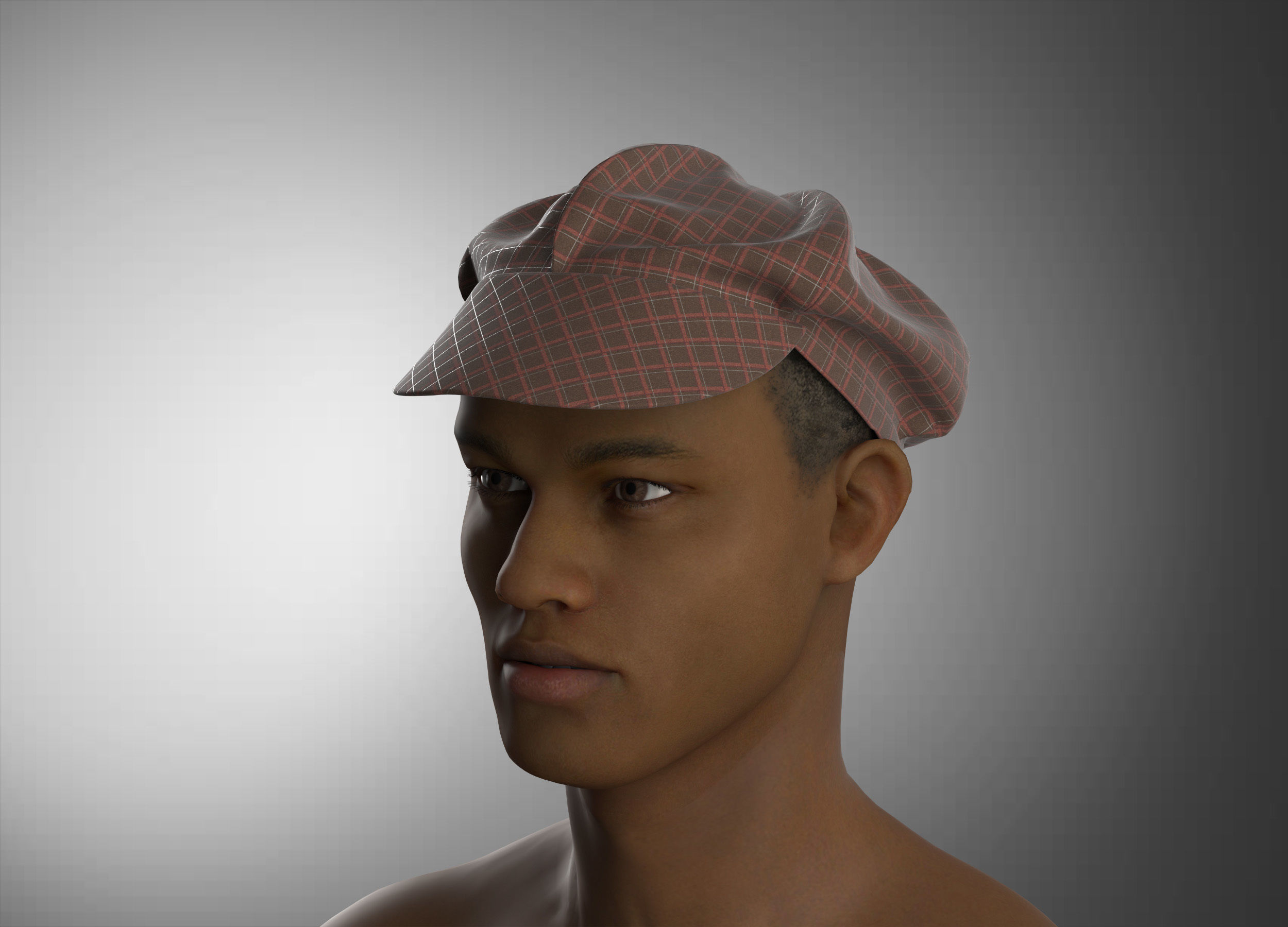 Newsboy hat 3D model | CGTrader