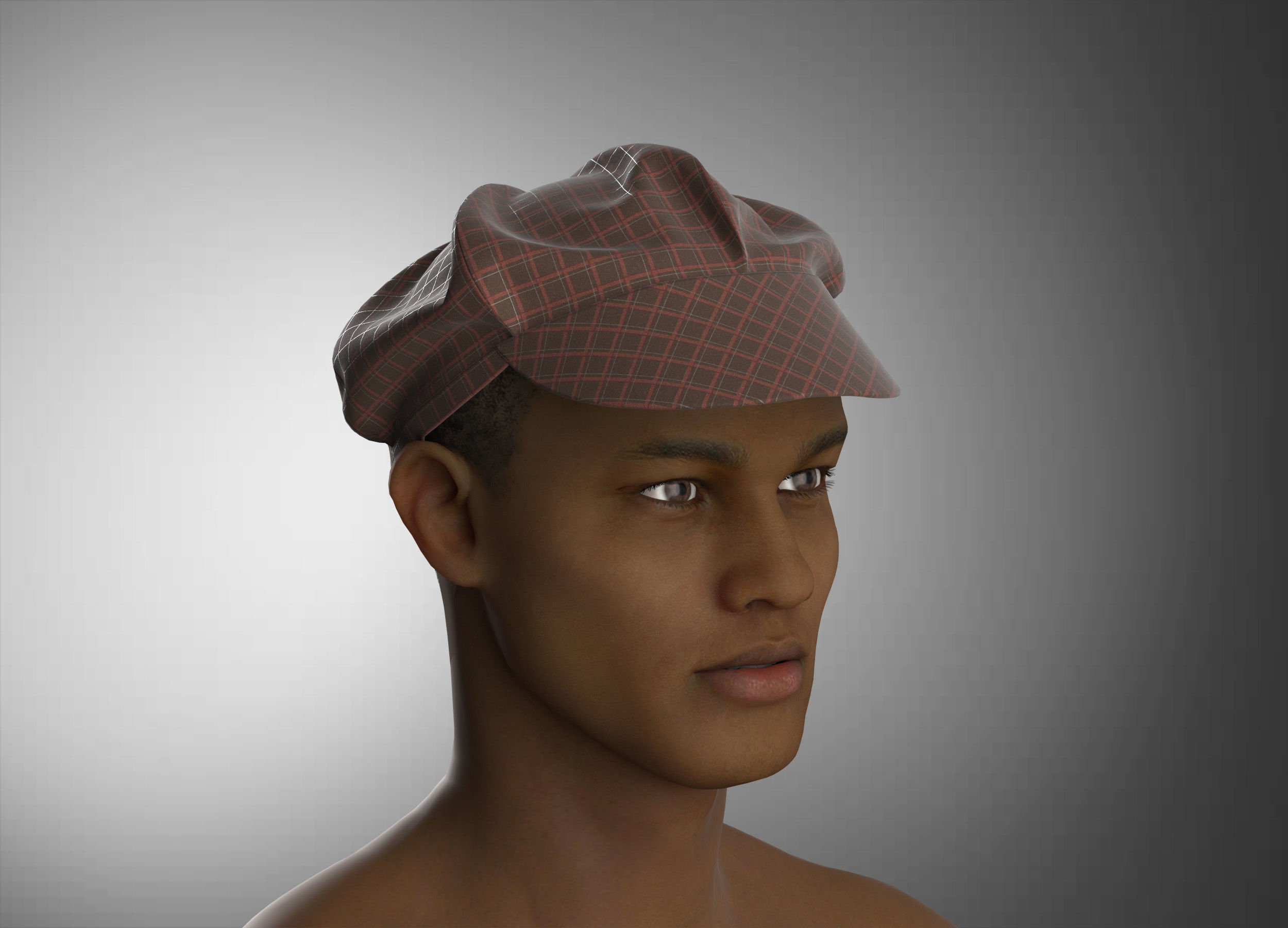 Newsboy hat 3D model | CGTrader