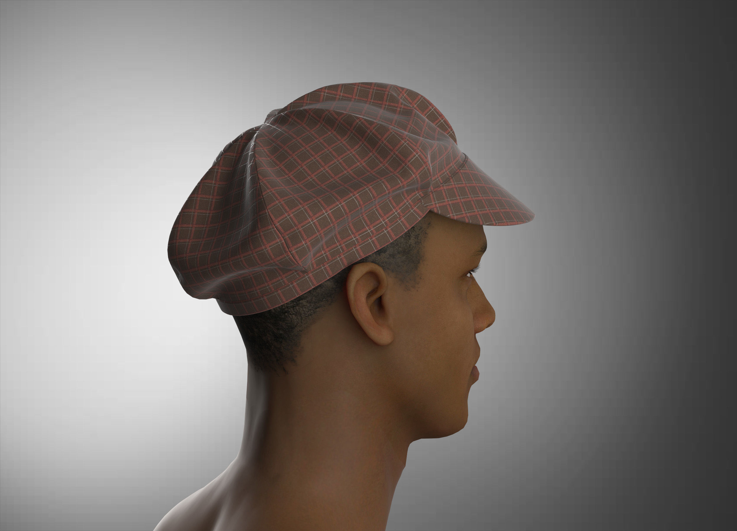 Newsboy hat 3D model | CGTrader