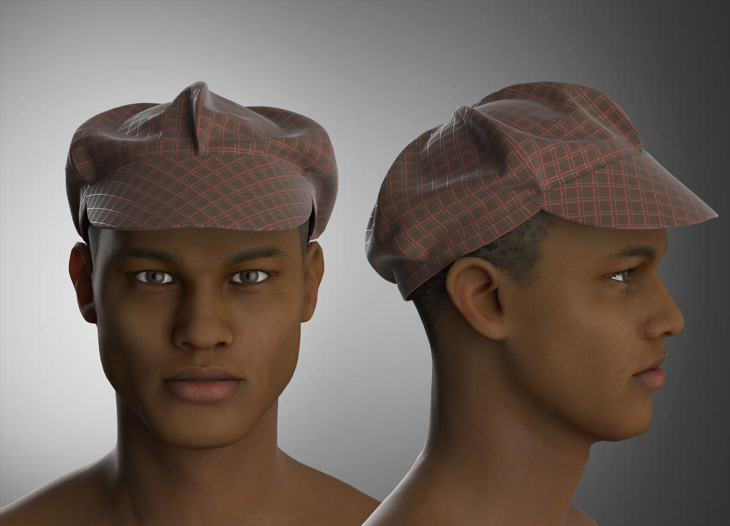 Newsboy hat 3D model | CGTrader
