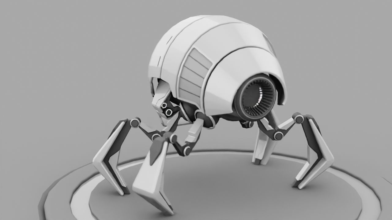 Spider robot rigged - animated character 3D model animated rigged ...