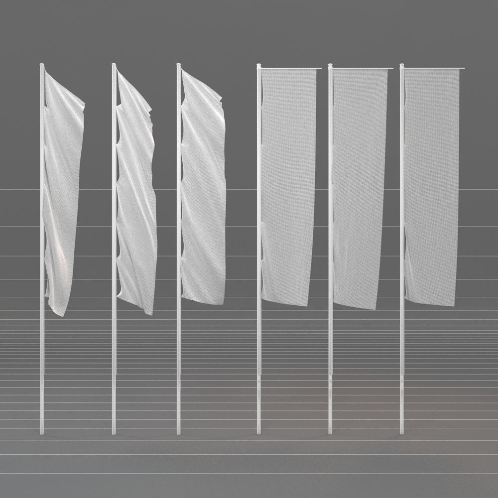 Animated Flagpoles 3D model animated | CGTrader