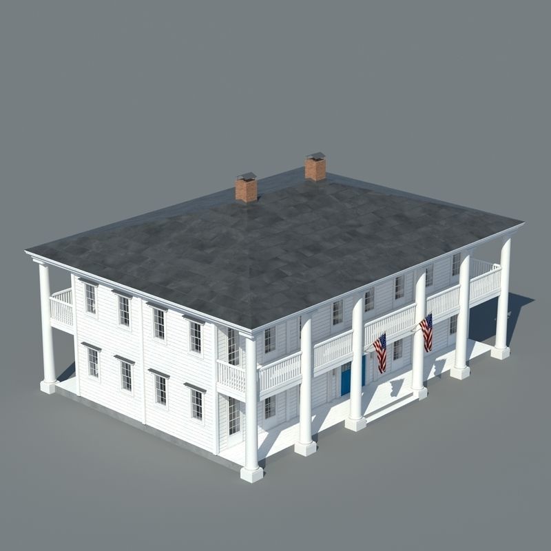 Colonial House 4 3D model | CGTrader