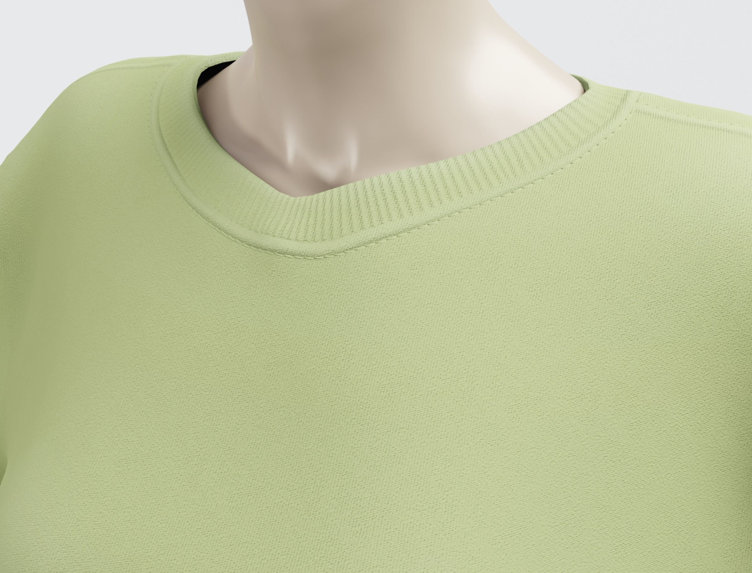 3D model Outfit Sweatshirt and Shorts Green - Monochromatic Color VR ...