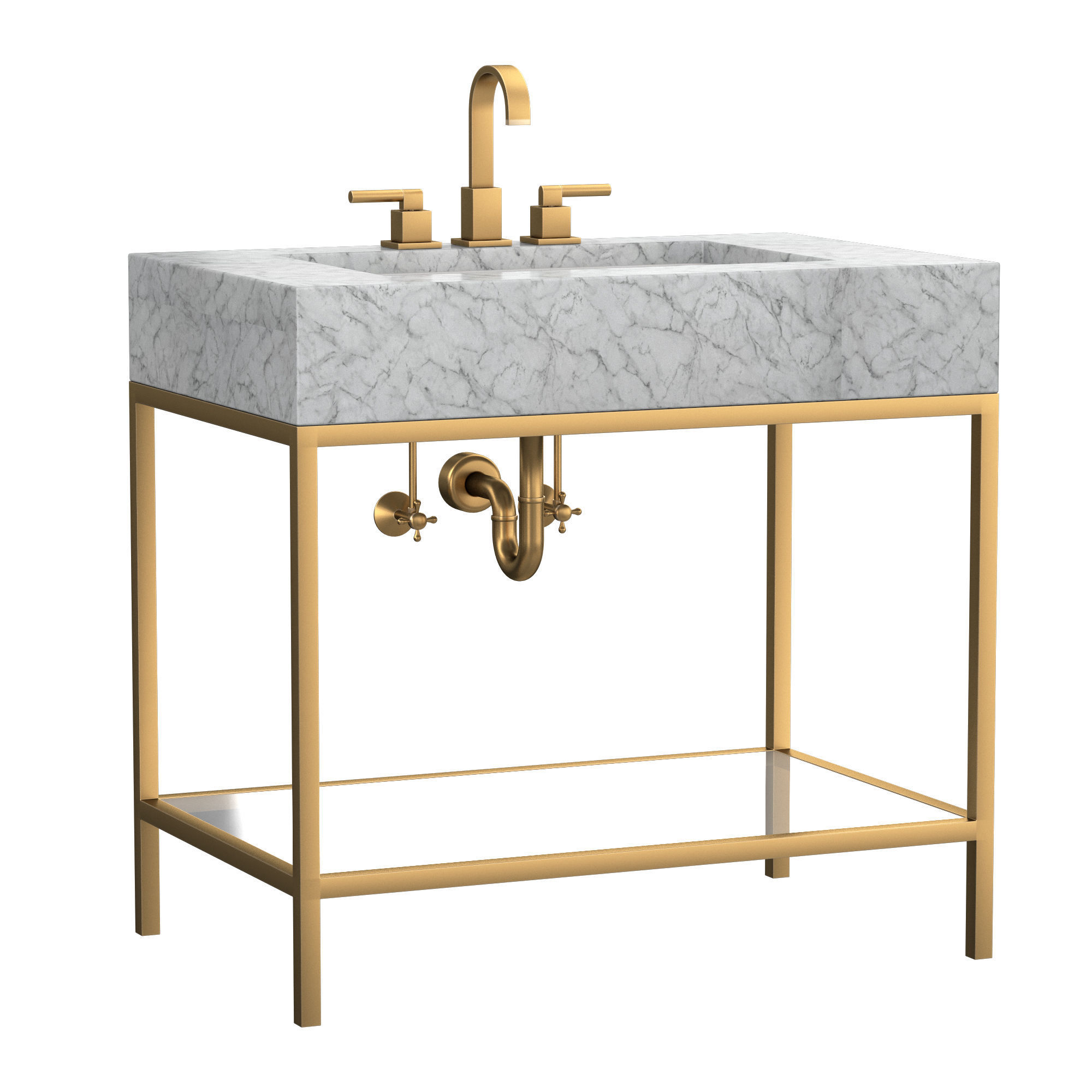 HUDSON METAL SINGLE WASHSTAND 3D model | CGTrader