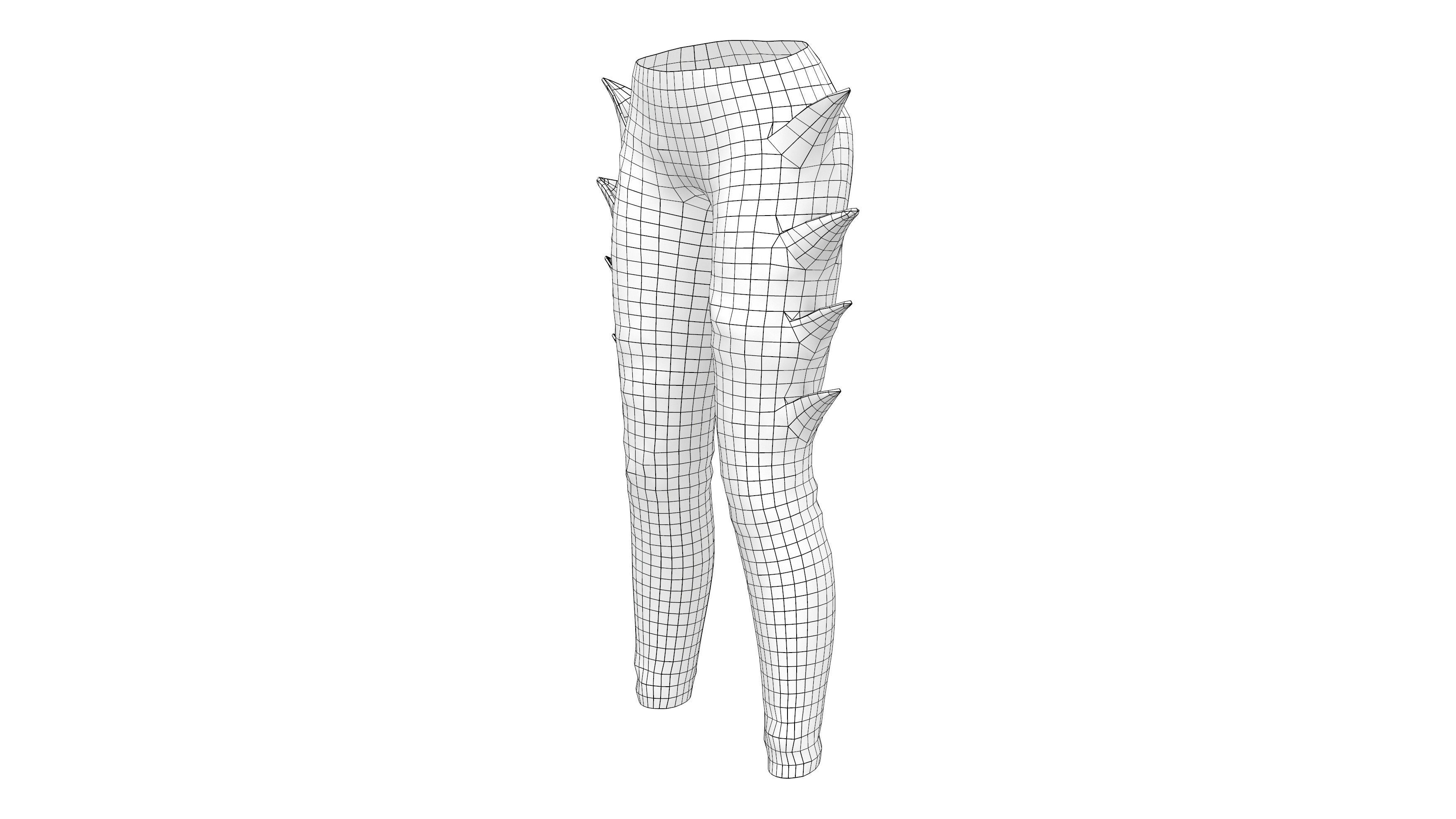 3D model Armour Spikes Pants Leggings VR / AR / low-poly | CGTrader