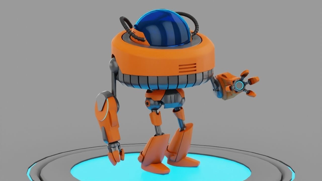 Toon Robot rigged - animated character 3D model animated rigged | CGTrader