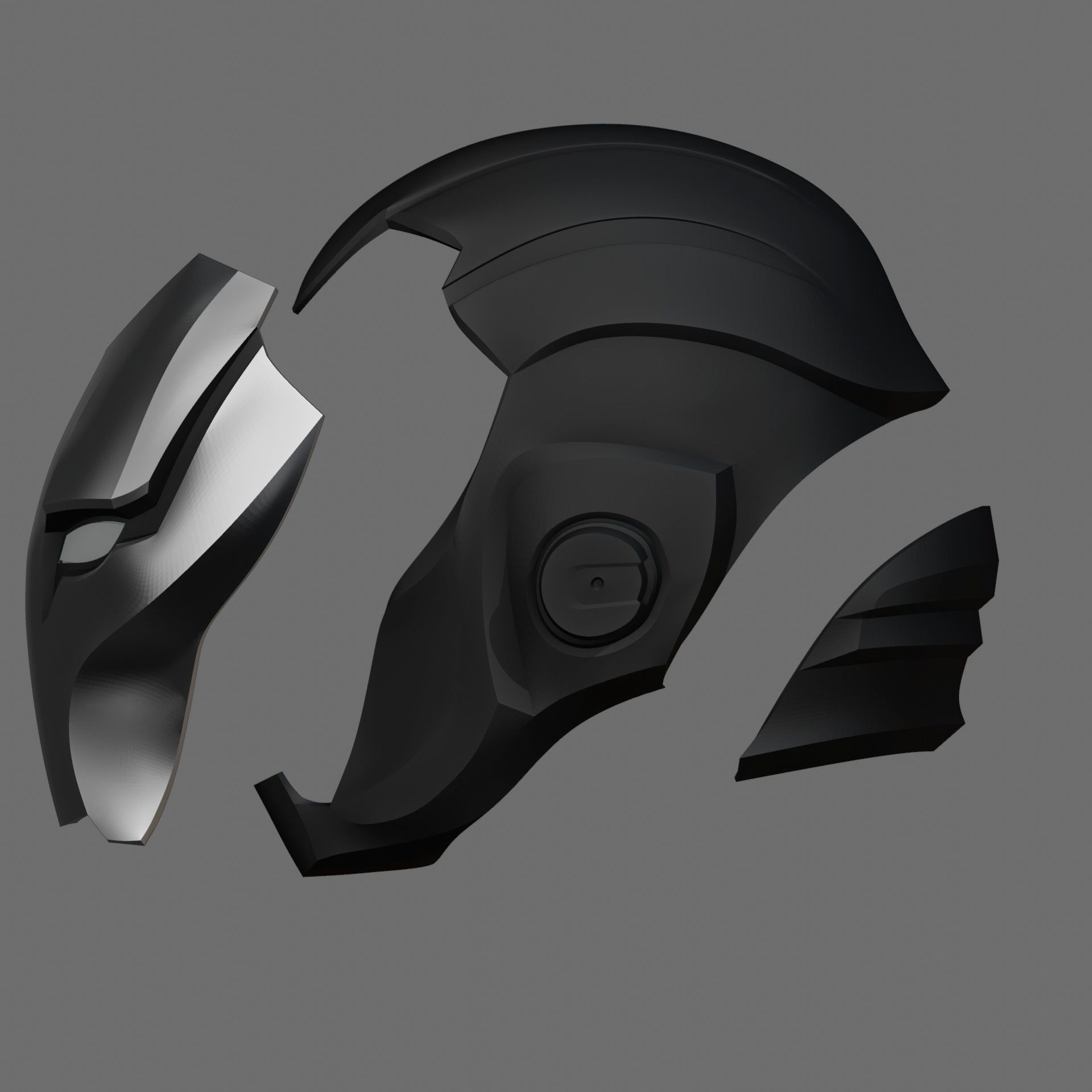 Iron Man Custom Helmet Printable 3 Parts 3D model 3D printable | CGTrader