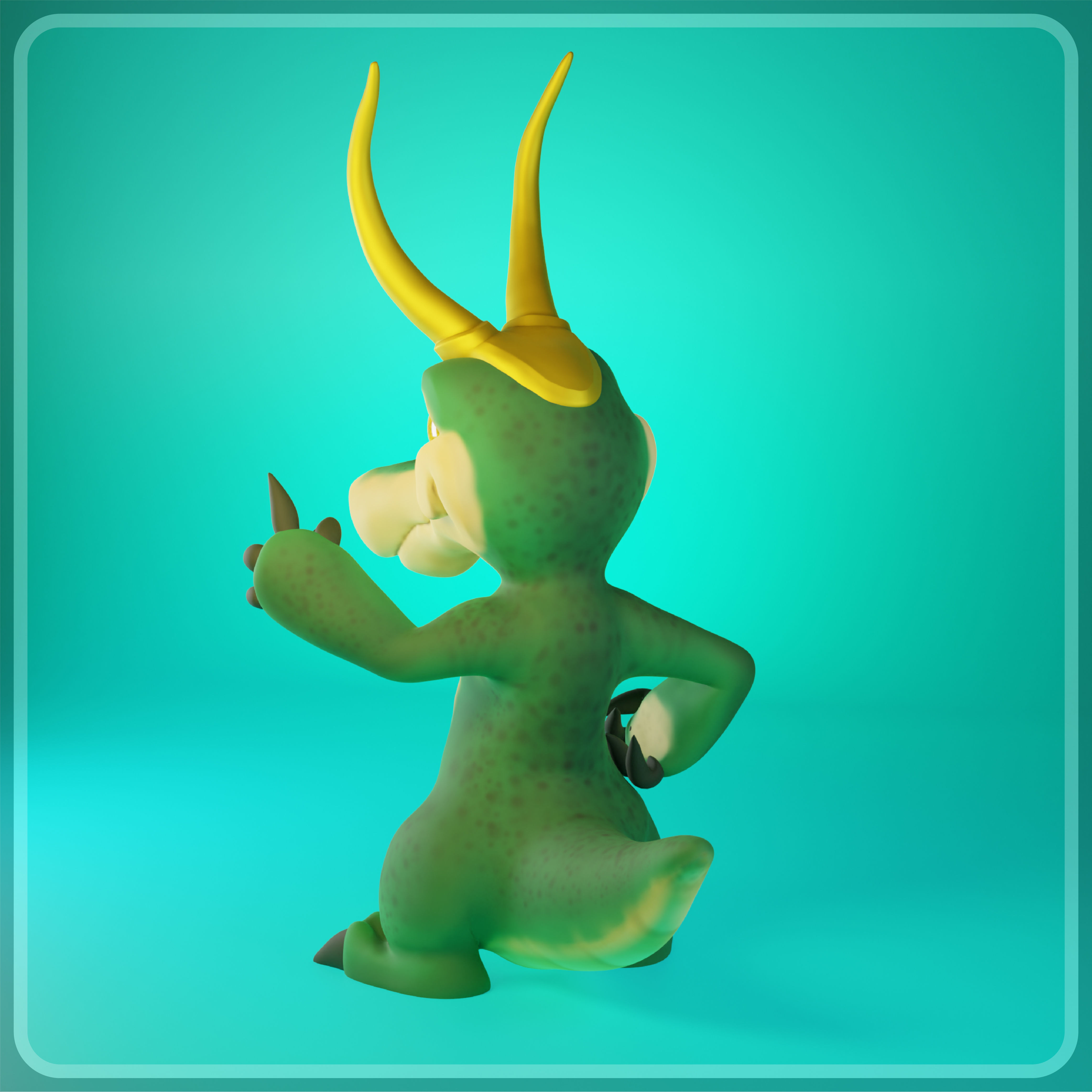 CROKI cartoon dragon 3D model 3D printable | CGTrader