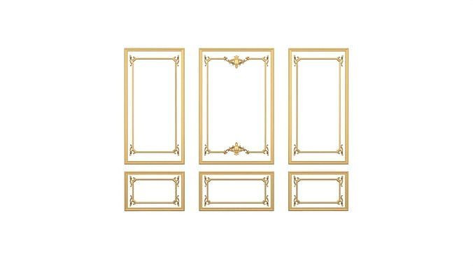 Plaster decorative frame 017 3D model | CGTrader