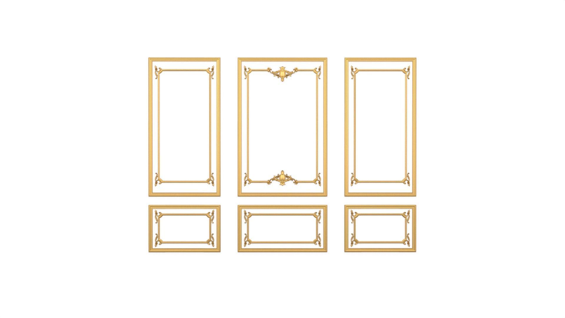 Plaster decorative frame 017 3D model | CGTrader