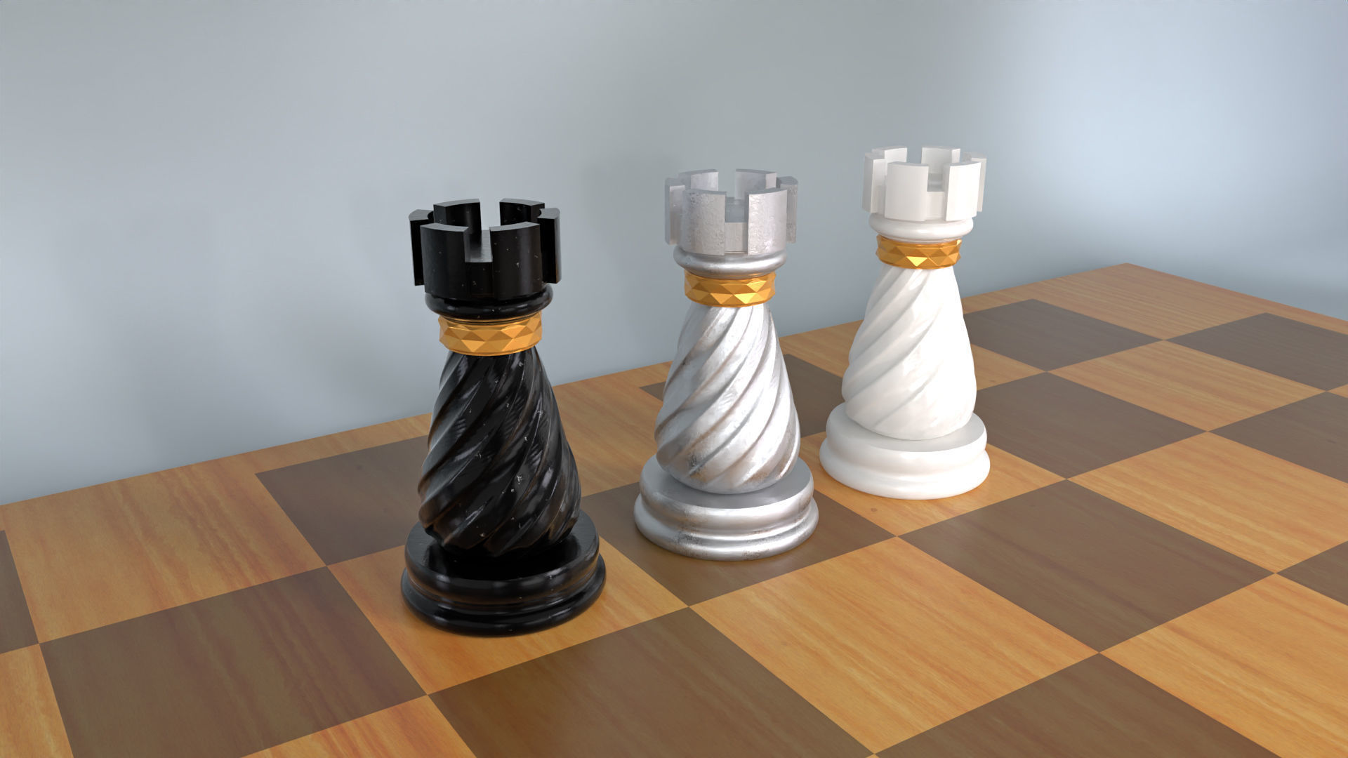 Rook 3D Luxury Chess Pieces 3D Print Model 3D print model 3D model 3D ...