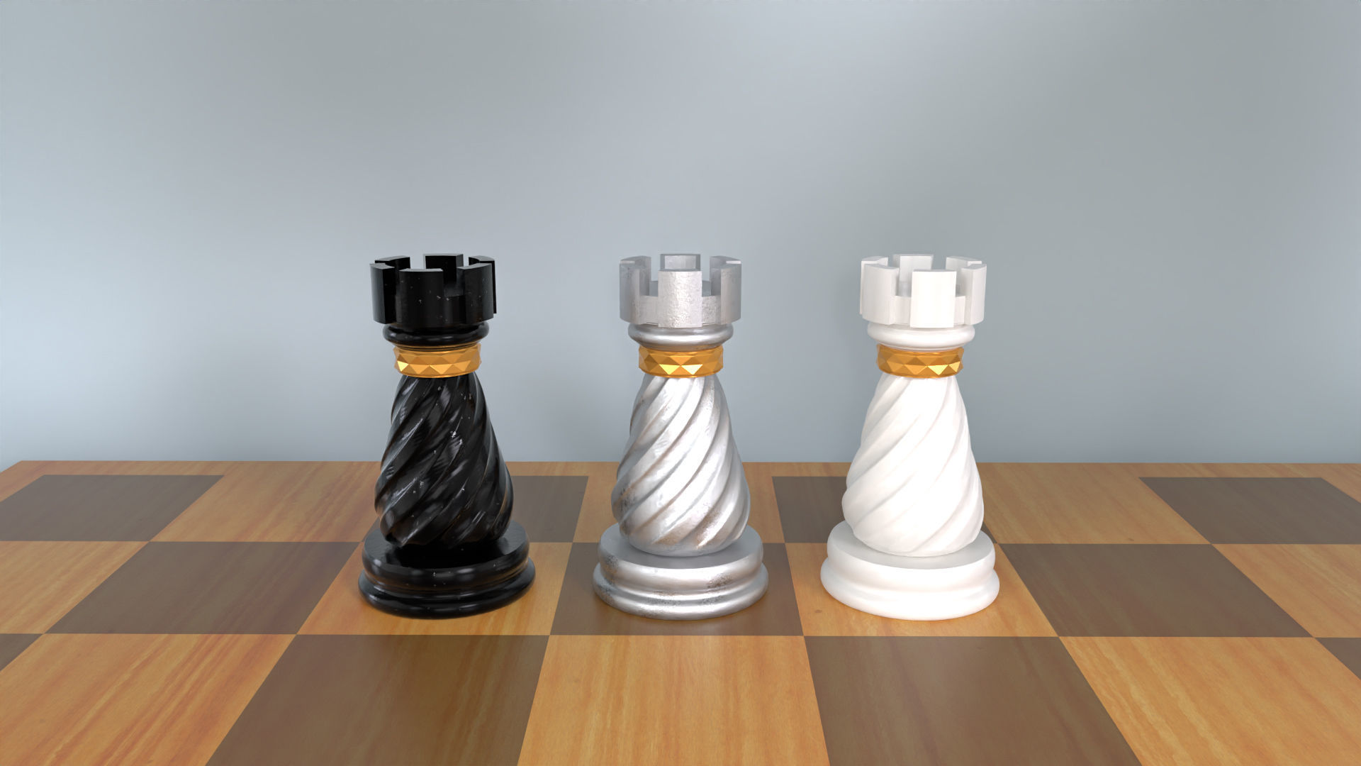 Rook 3D Luxury Chess Pieces 3D Print Model 3D print model 3D model 3D ...