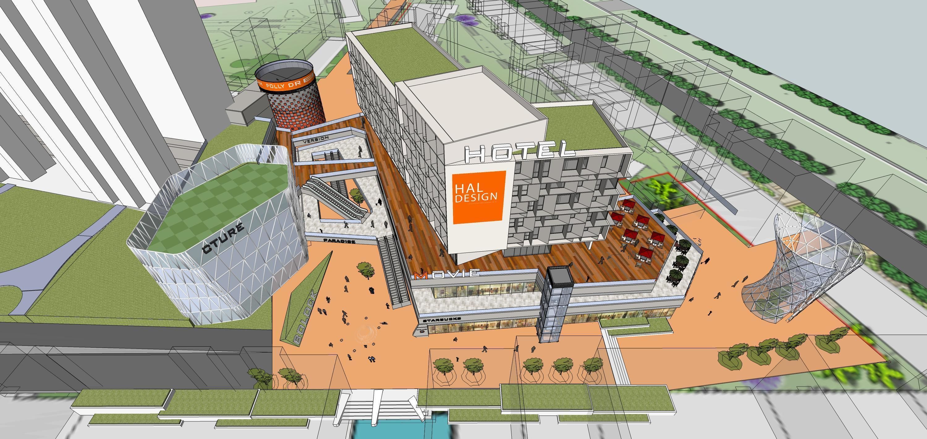 Sketchup Shopping Center V4 3D model | CGTrader