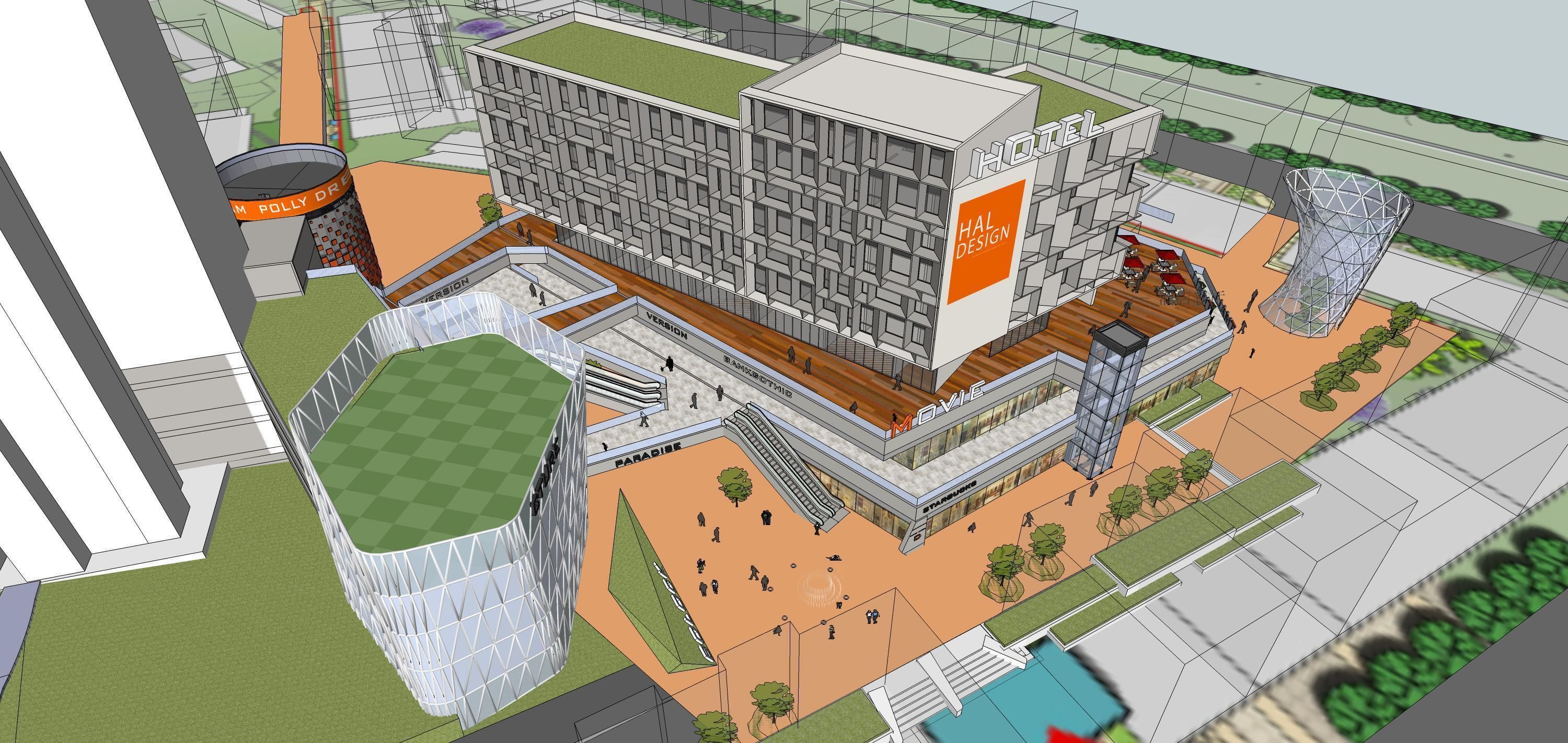 Sketchup Shopping Center V4 3D model | CGTrader