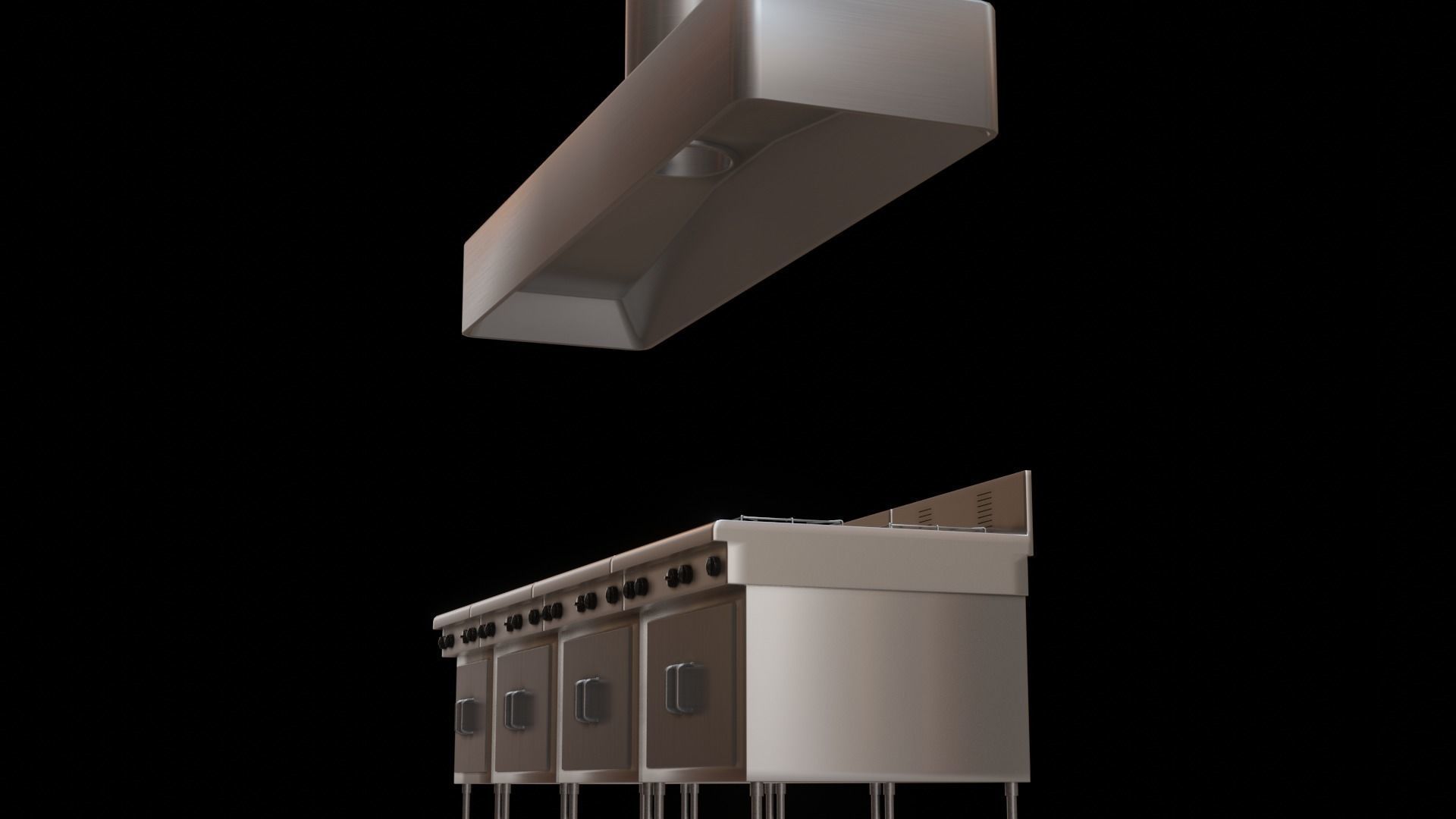 kitchen equipment free 3D model | CGTrader