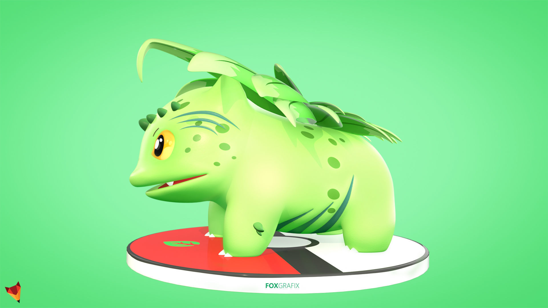 3D model Pokemon Bulbasaur Grass Concept VR / AR / low-poly | CGTrader