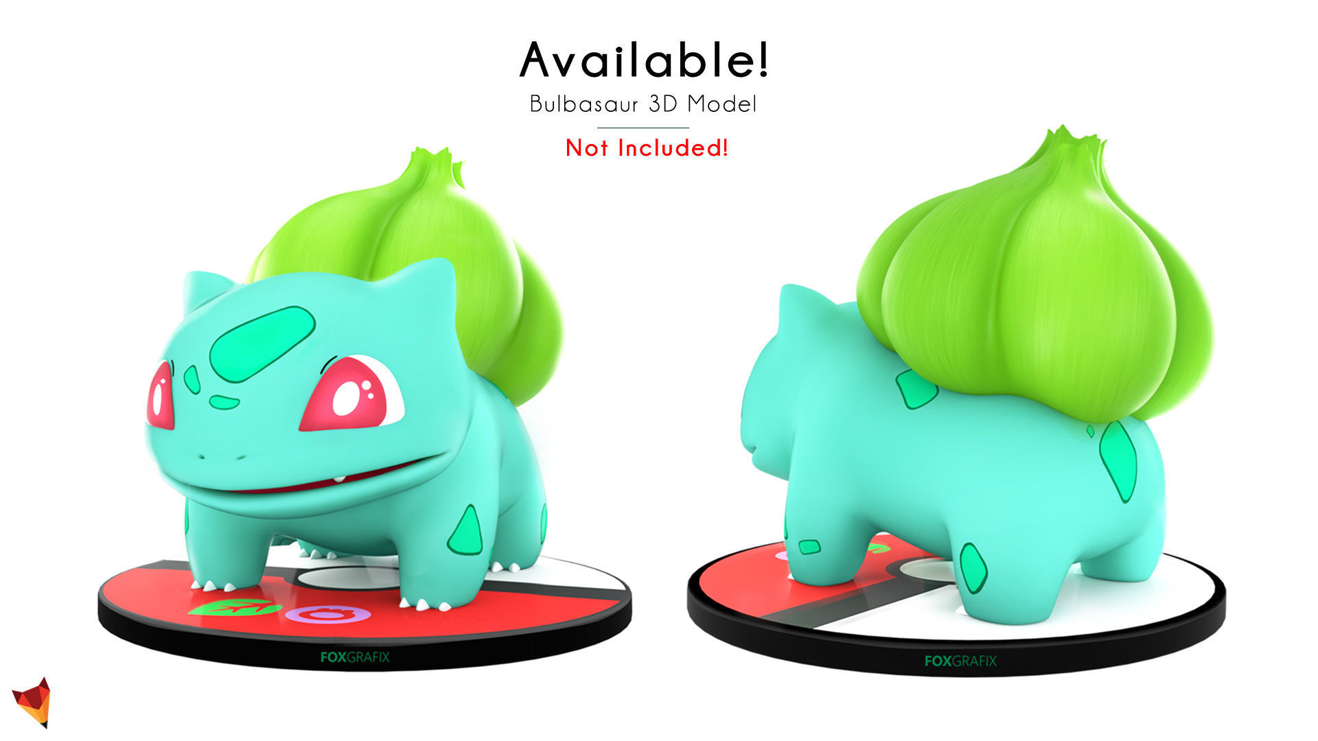 3D model Pokemon Bulbasaur Grass Concept VR / AR / low-poly | CGTrader