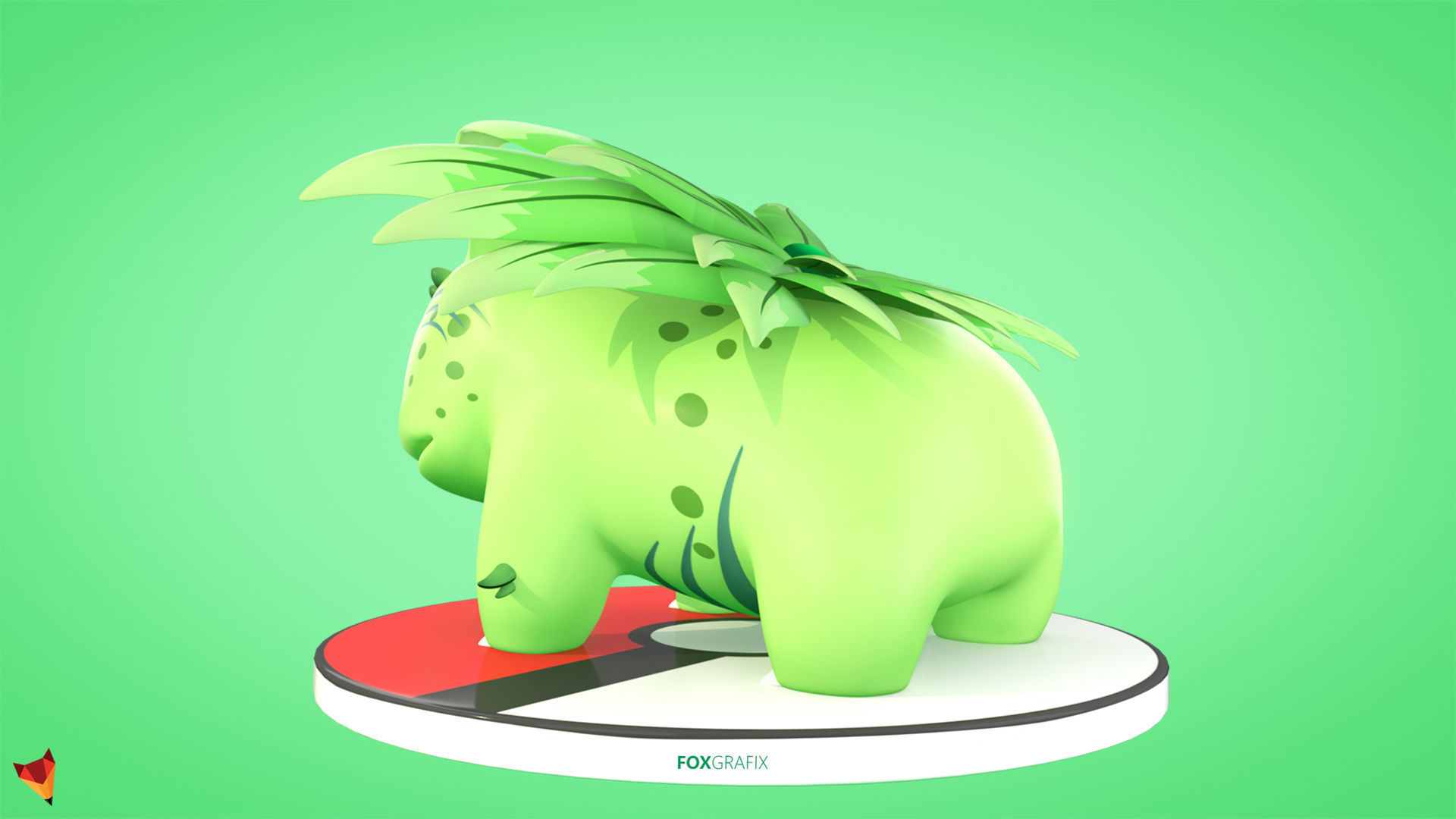 3D model Pokemon Bulbasaur Grass Concept VR / AR / low-poly | CGTrader